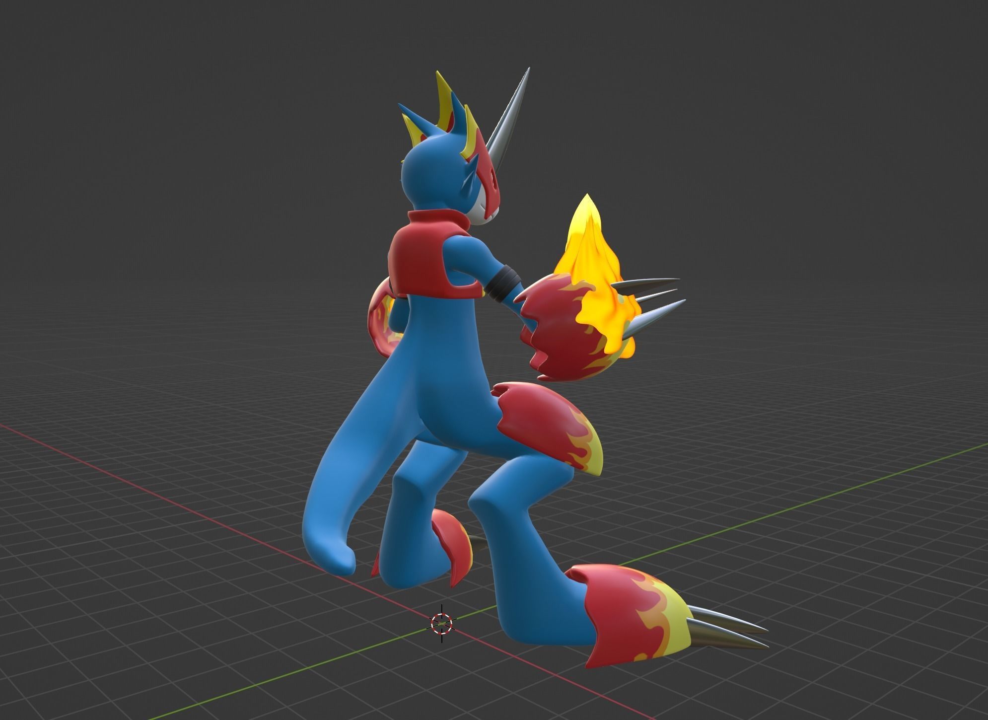 Flamedramon - Digimon 3D model rigged | CGTrader