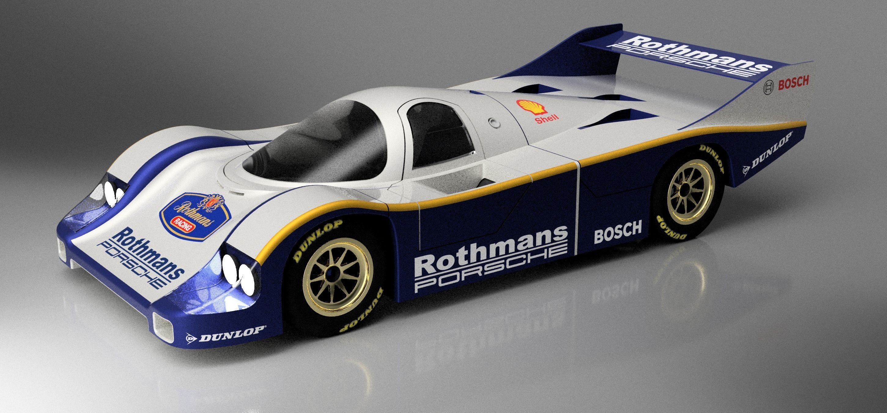 PORSCHE 962 ROTHMANS 1985 LE MANS CHAMPION 3D model 3D printable | CGTrader
