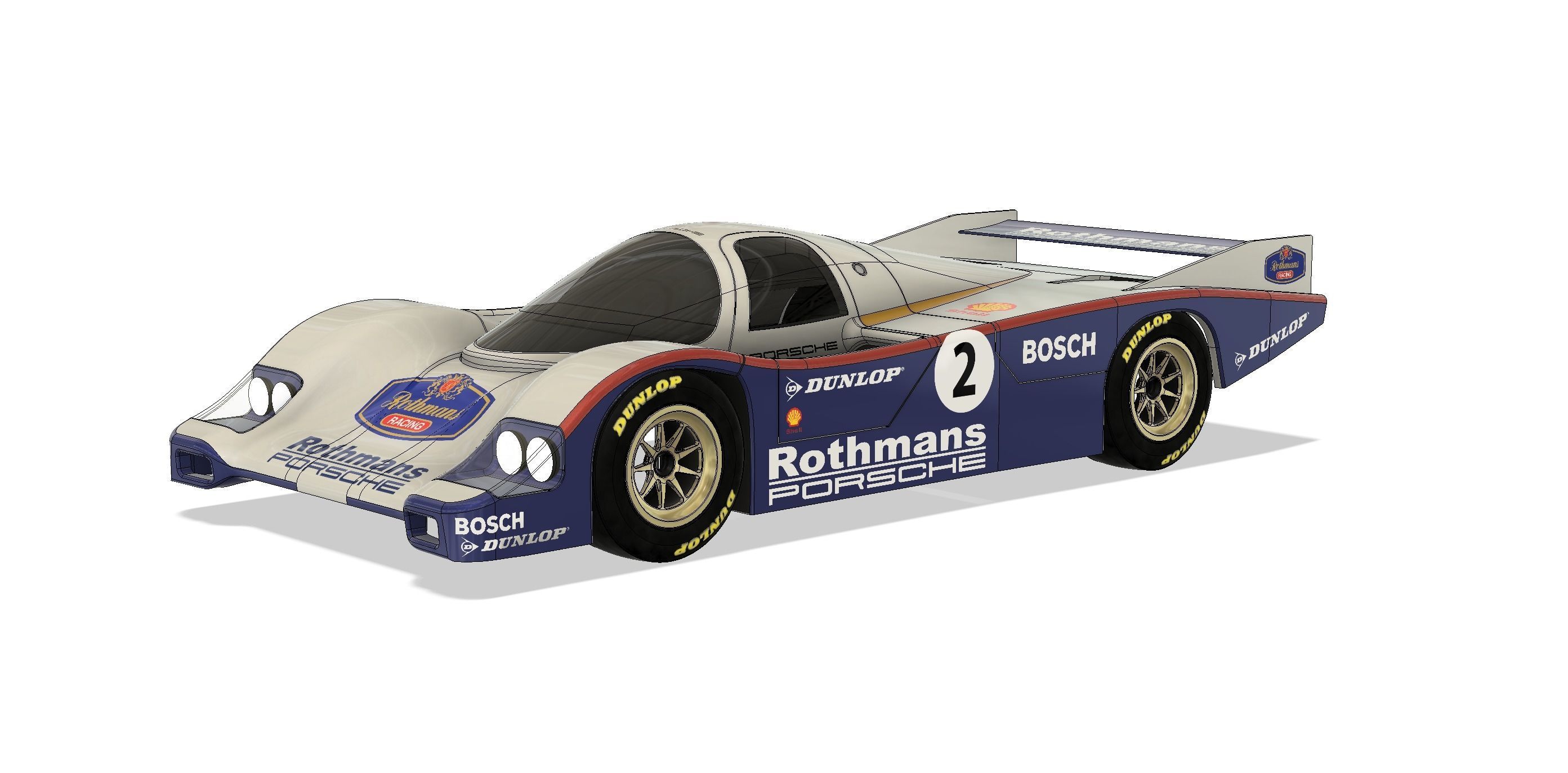 PORSCHE 962 ROTHMANS 1985 LE MANS CHAMPION 3D model 3D printable | CGTrader