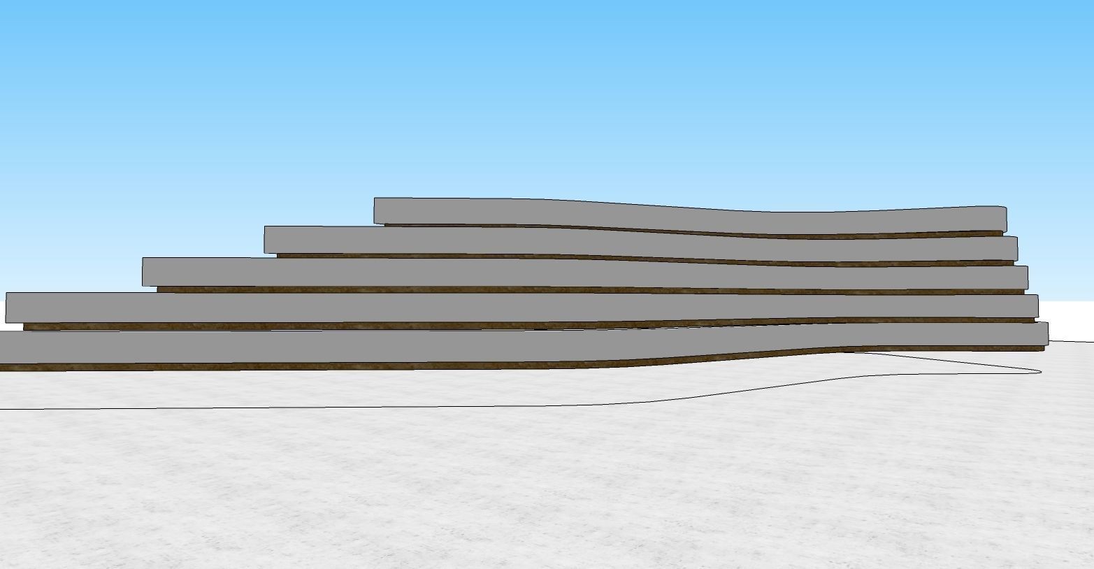 SIMPLE AND MODERN BOUNDARY WALL DESIGN 3D model | CGTrader