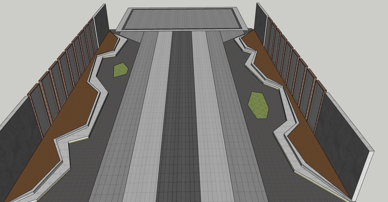 Modern boundary wall design 3D model | CGTrader