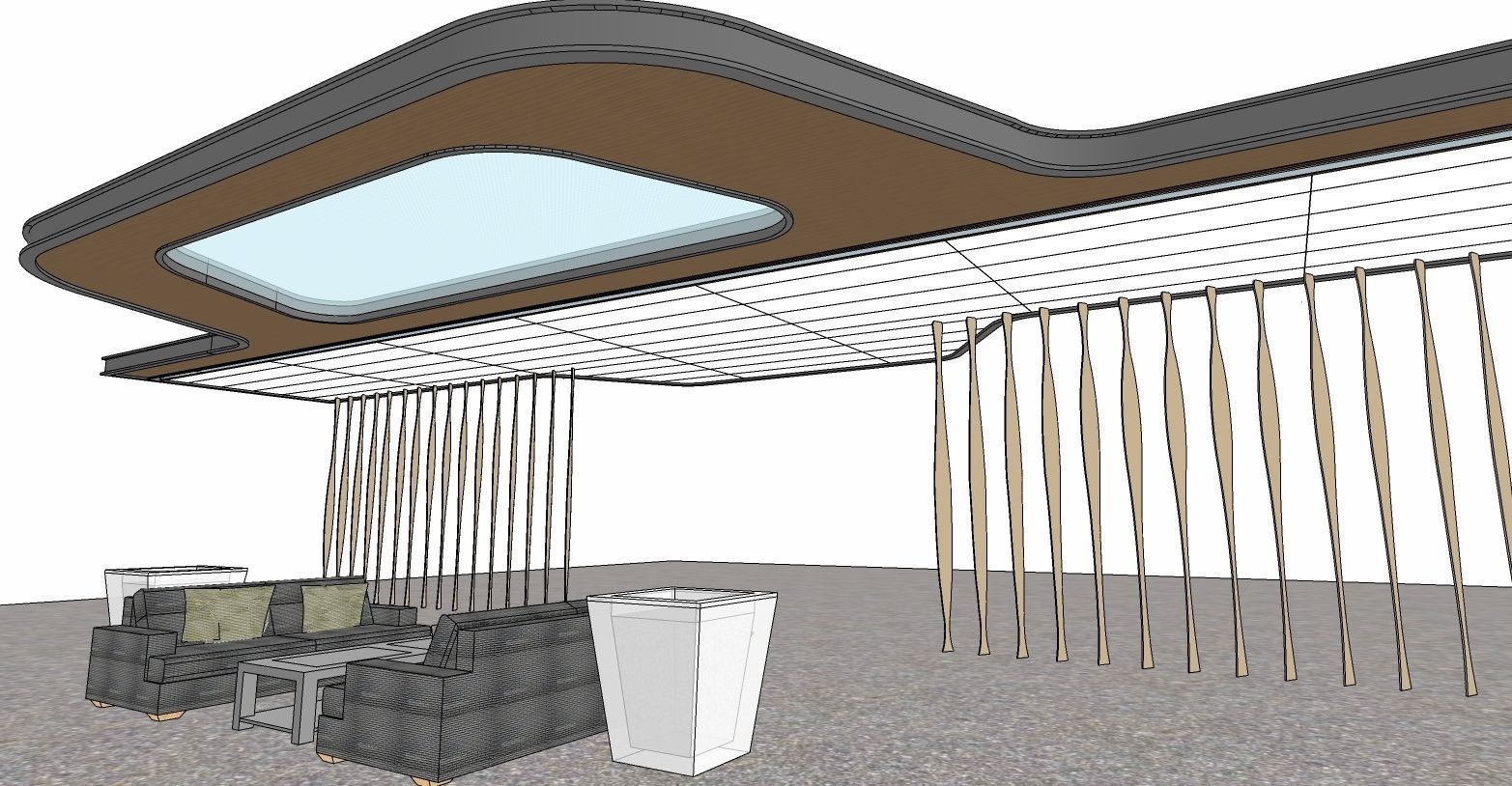 Entrance dropline shading area 3d model 3D model | CGTrader