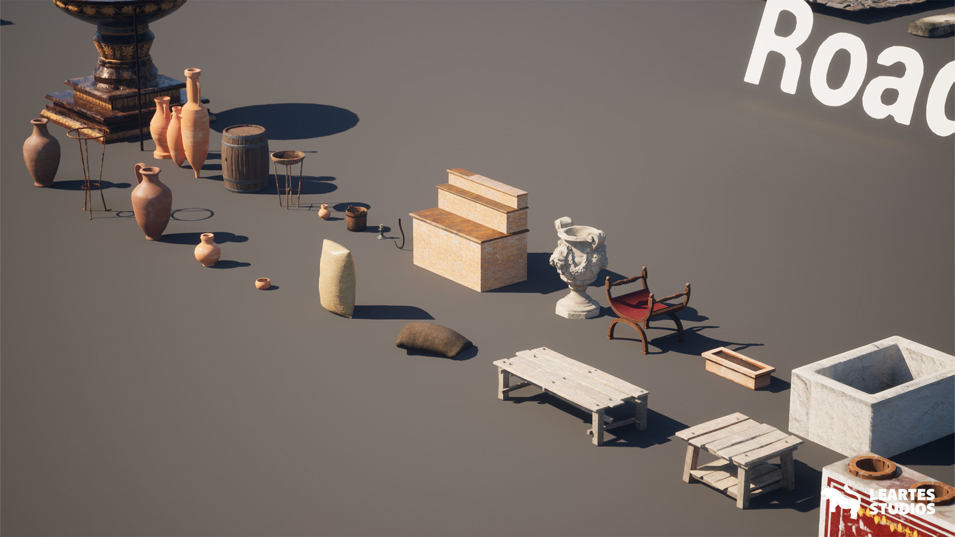 3D model Roman Street Envronment VR / AR / low-poly | CGTrader