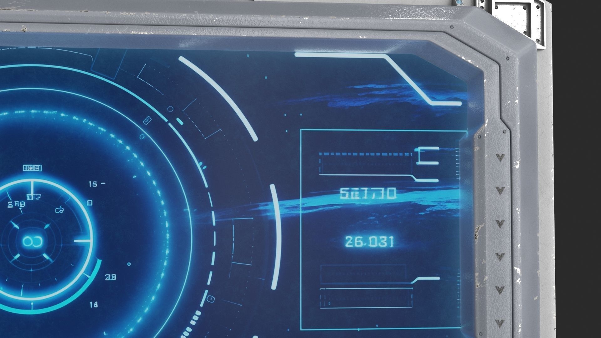 3D model Sci Fi Big Control Monitor VR / AR / low-poly | CGTrader