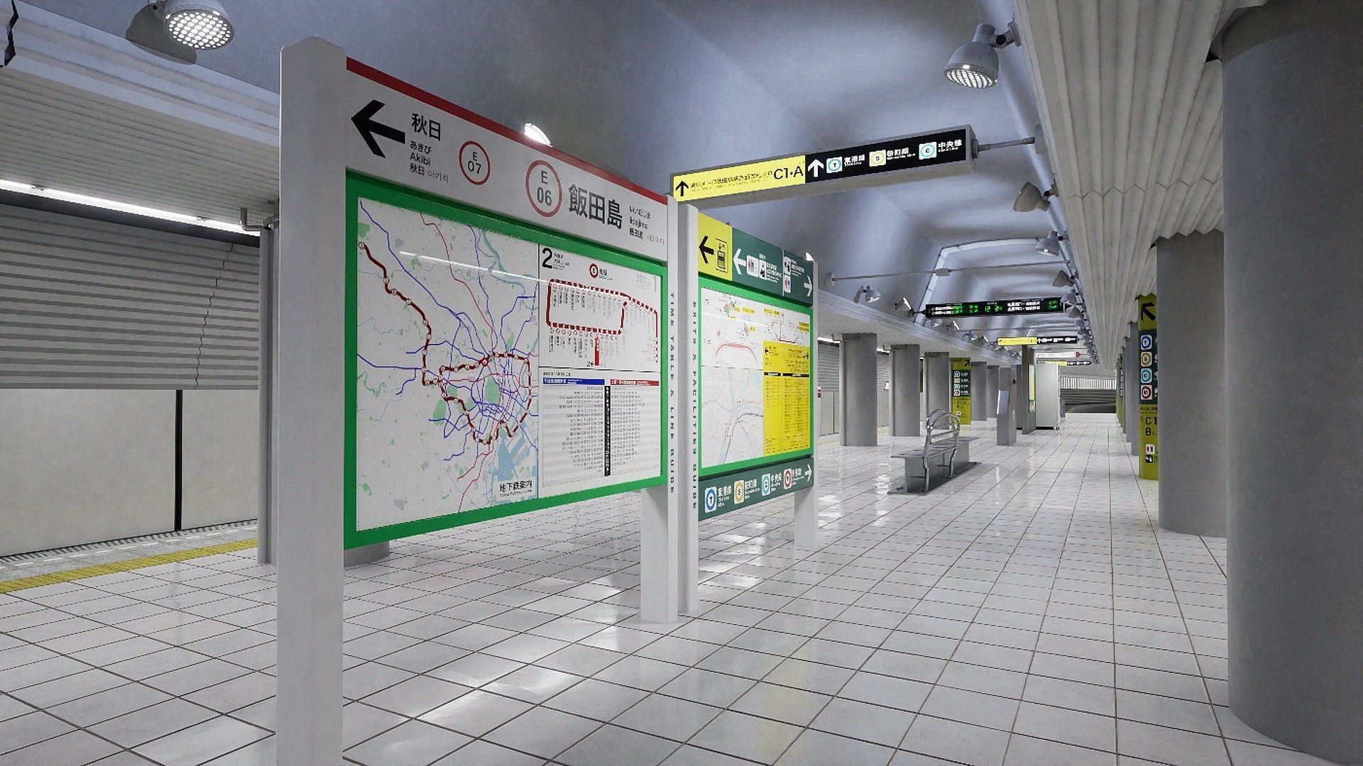 3D model Tokyo Metro Station 01 VR / AR / low-poly | CGTrader