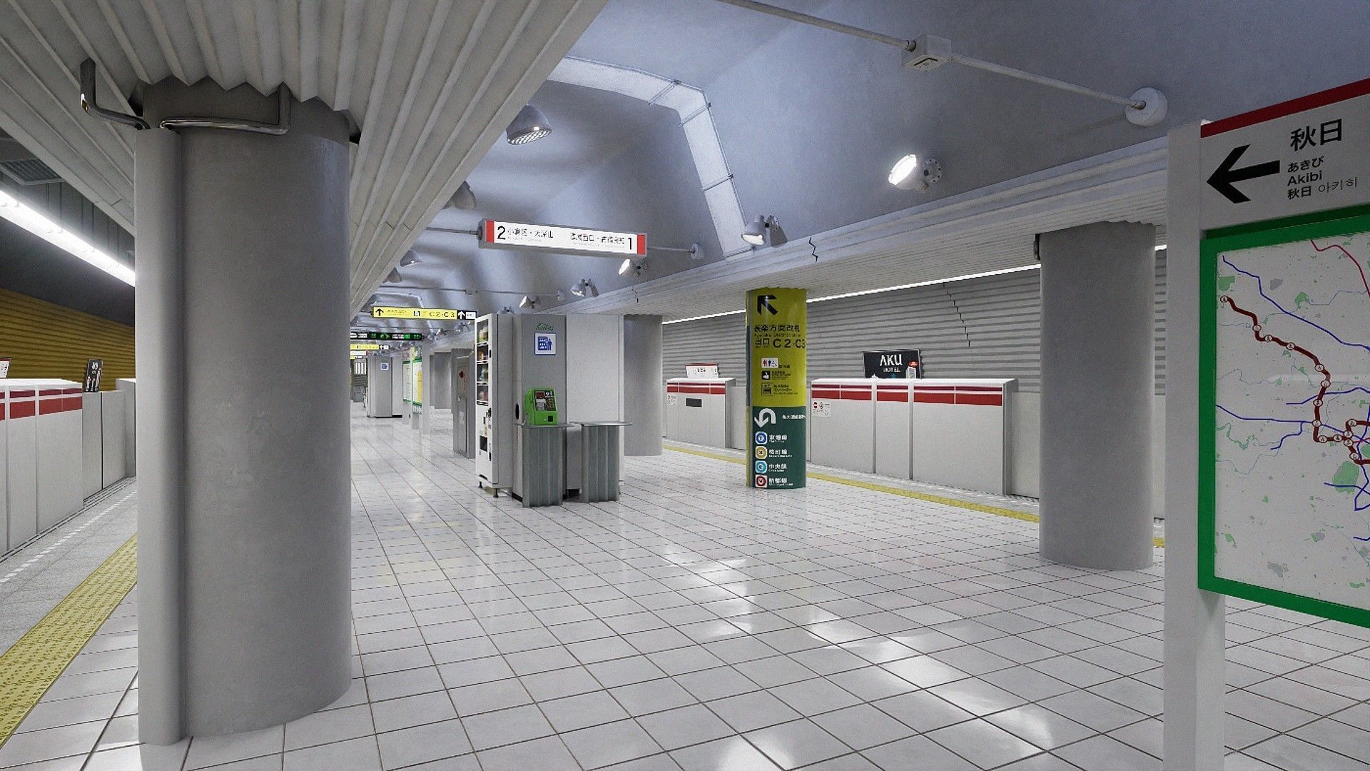 3D model Tokyo Metro Station 01 VR / AR / low-poly | CGTrader