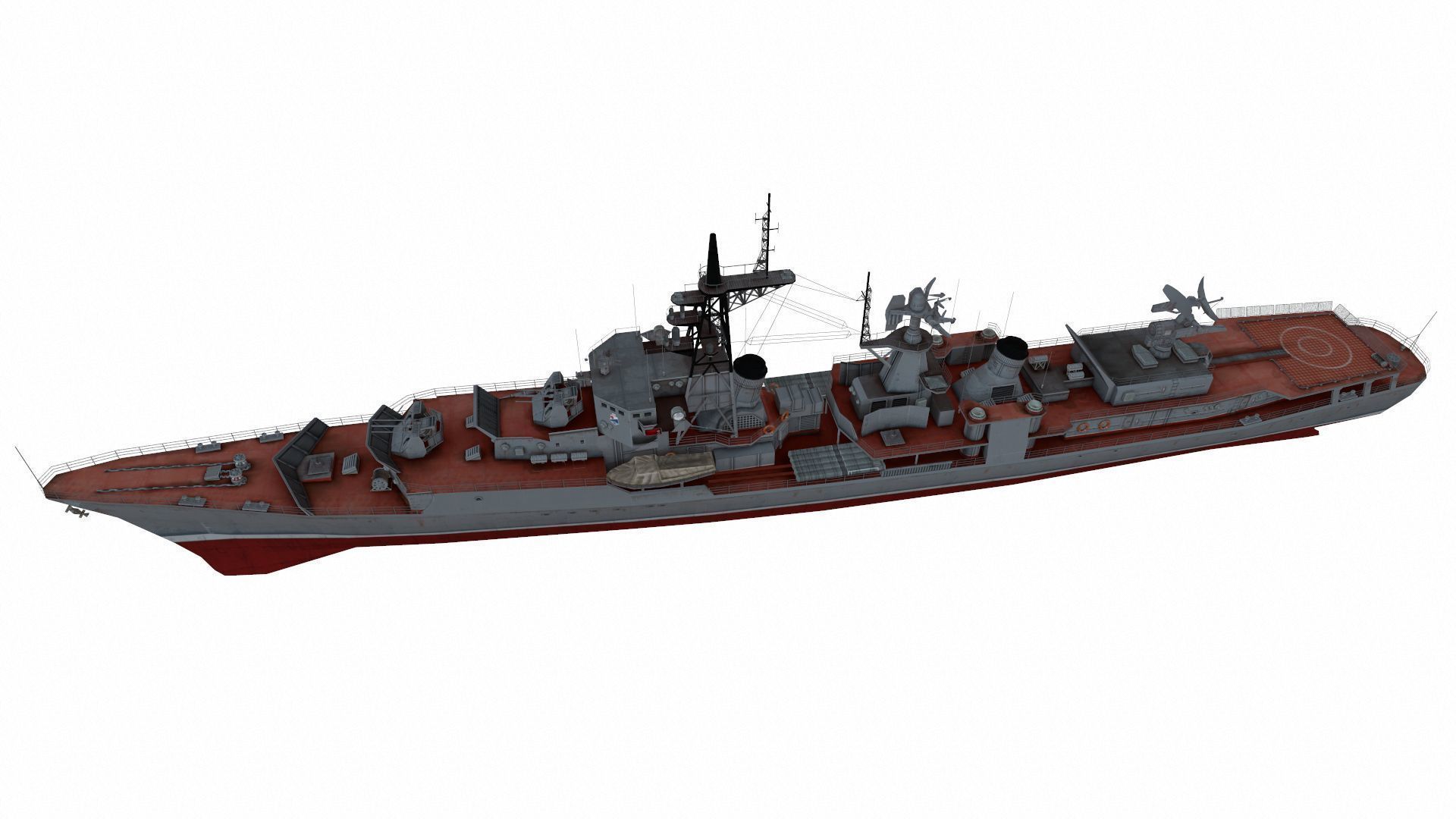3D model Kanin-class destroyer VR / AR / low-poly | CGTrader
