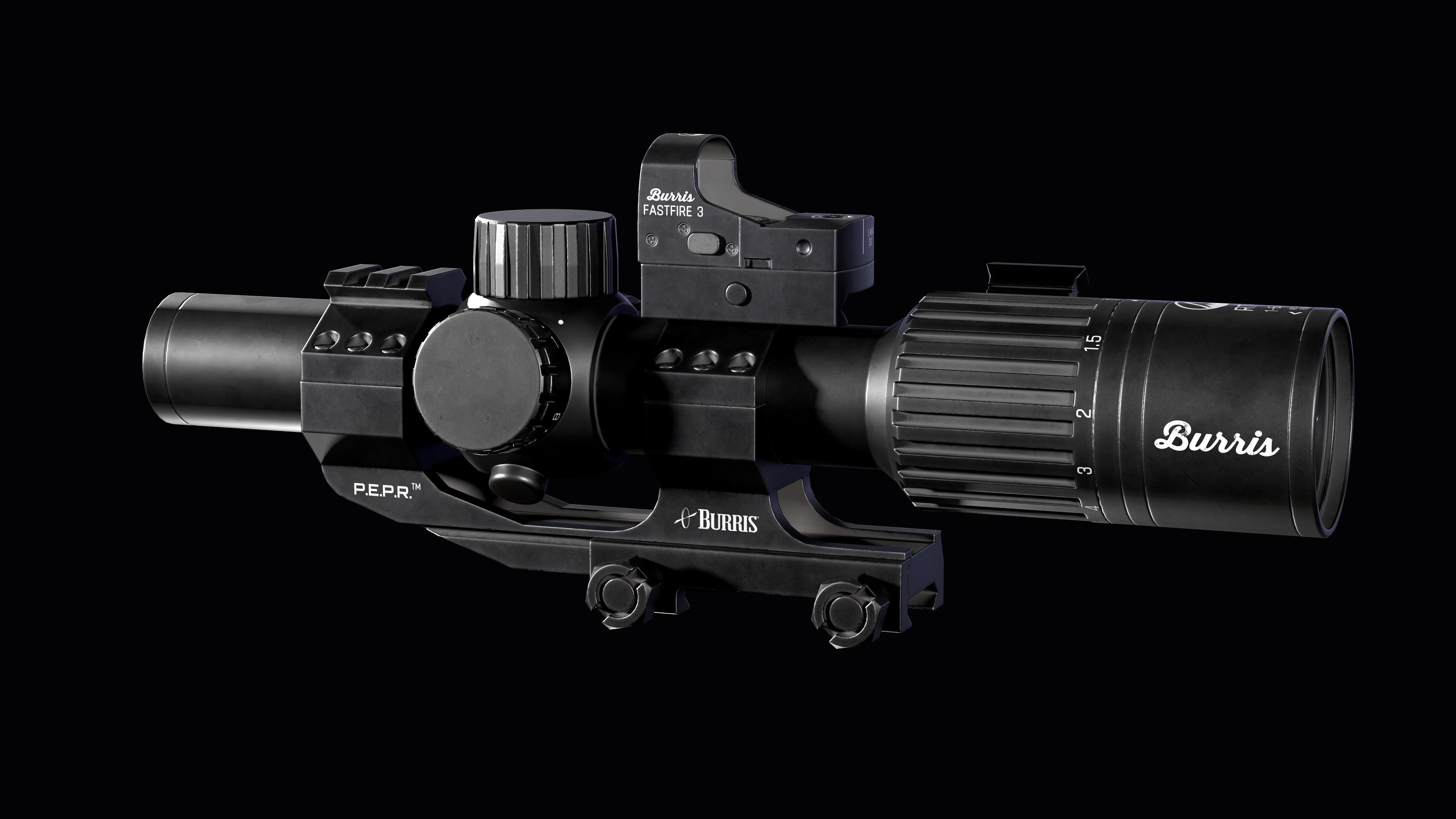 3D Model Collection Burris RT6 riflescope with Burris FastFire 3 Red ...