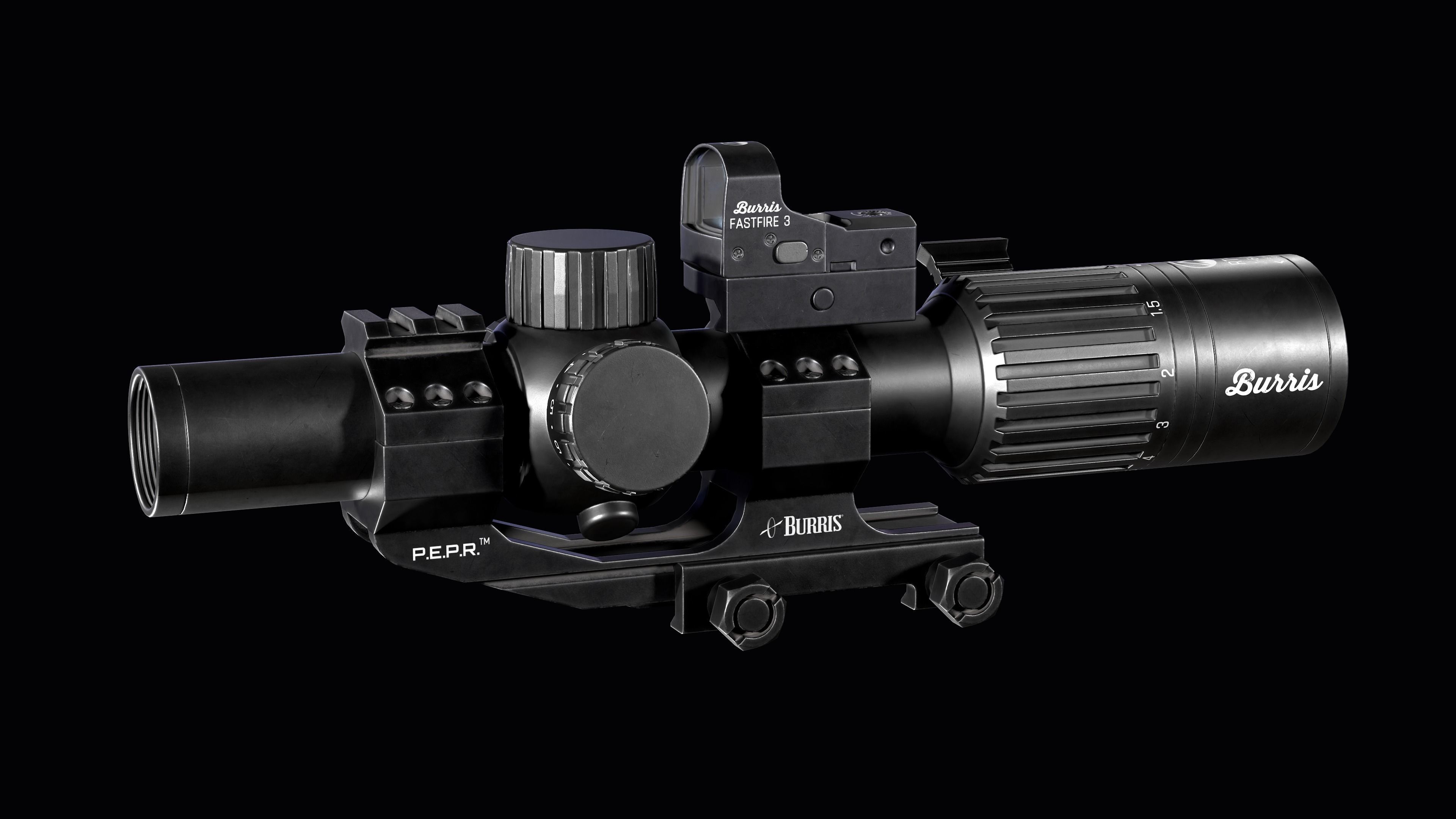 3D Model Collection Burris RT6 riflescope with Burris FastFire 3 Red ...