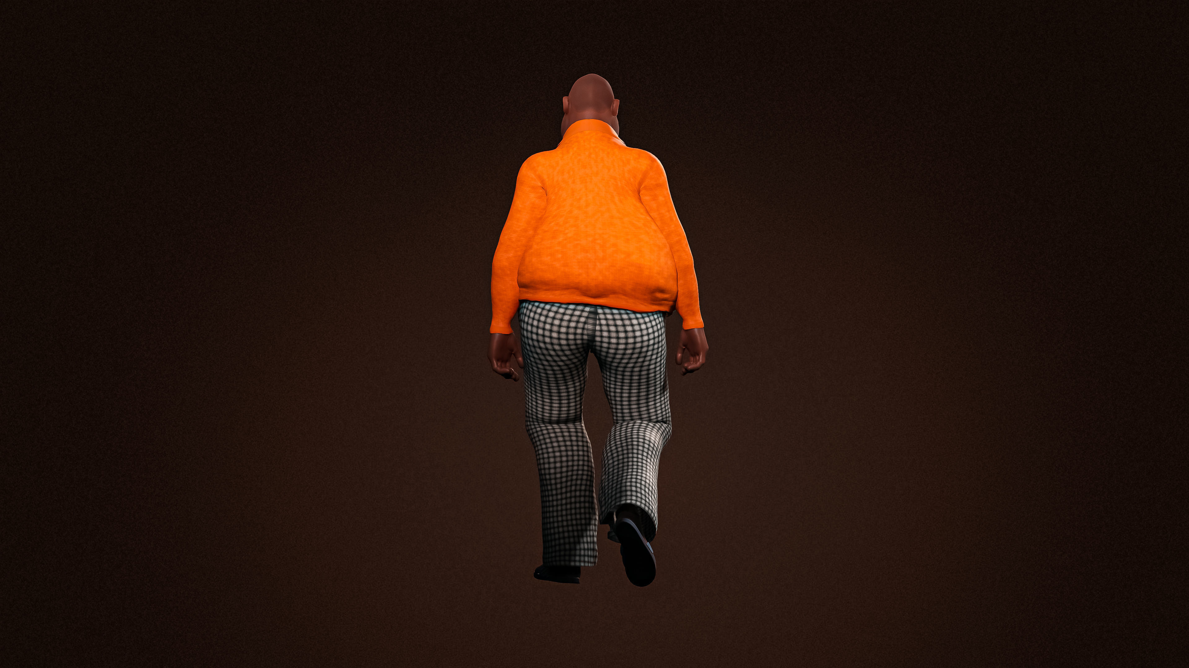 3D model High Quality Chubby Fat Cartoon Man Character VR / AR / low ...