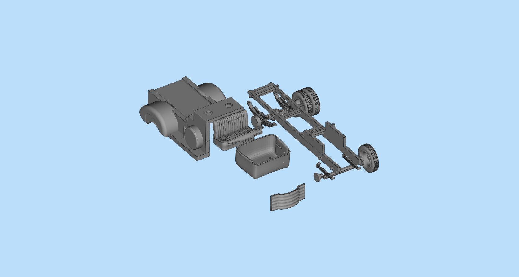 STL for 3Dprinting custom vintage older COE ratrod lowered truck 3D ...