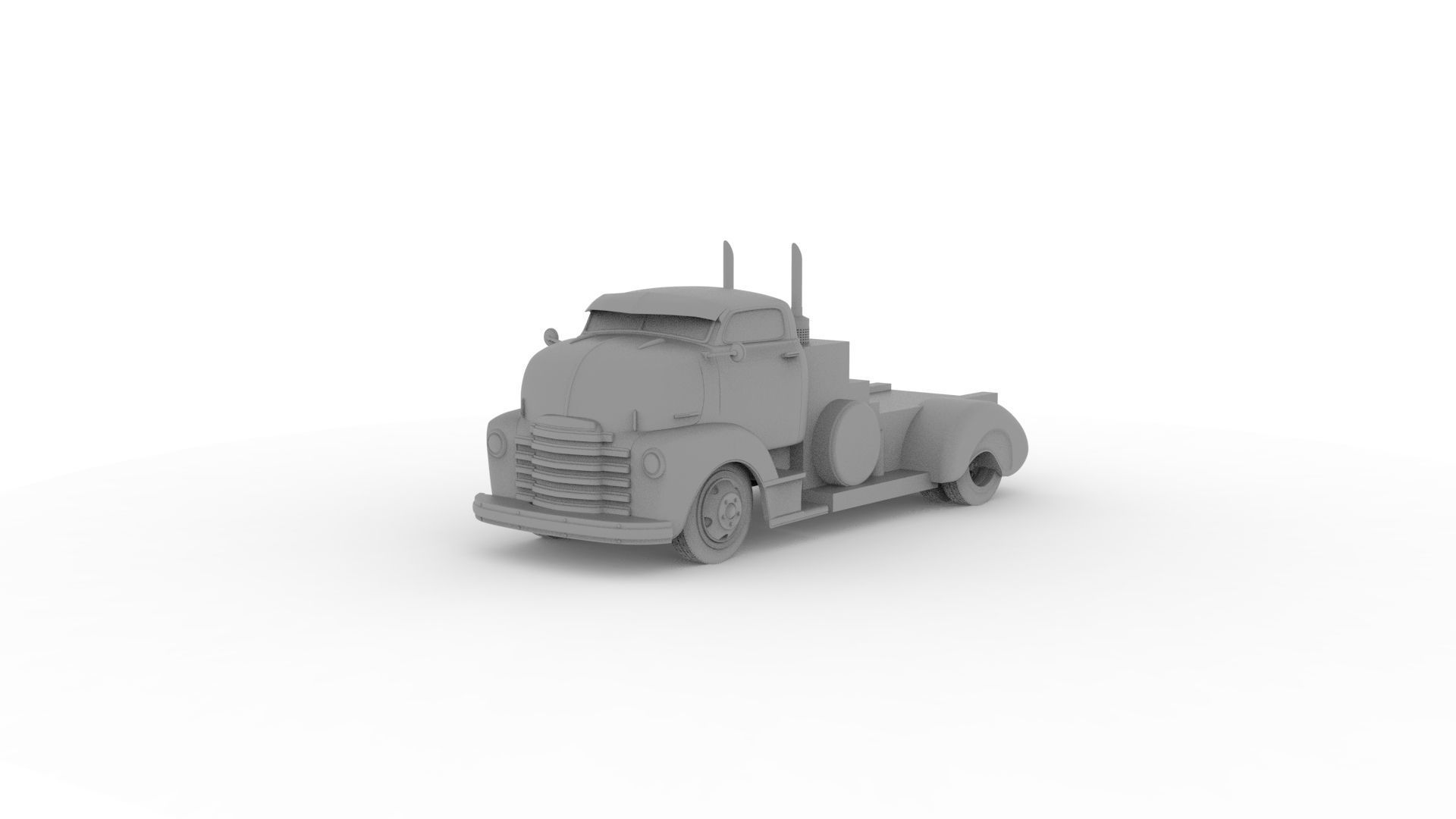 STL for 3Dprinting custom vintage older COE ratrod lowered truck 3D model 3D printable | CGTrader