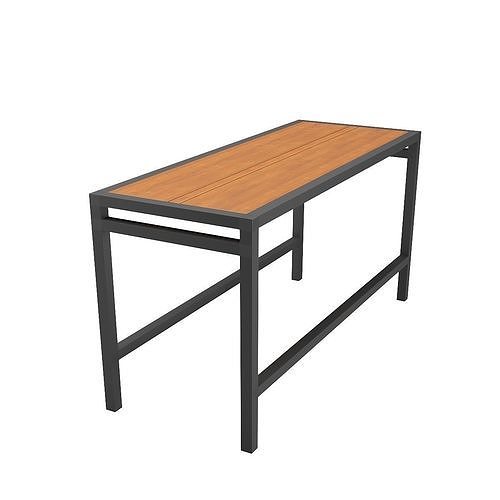 Skyline HPL Picnic Bar Table Bar Benches 3D model | CGTrader