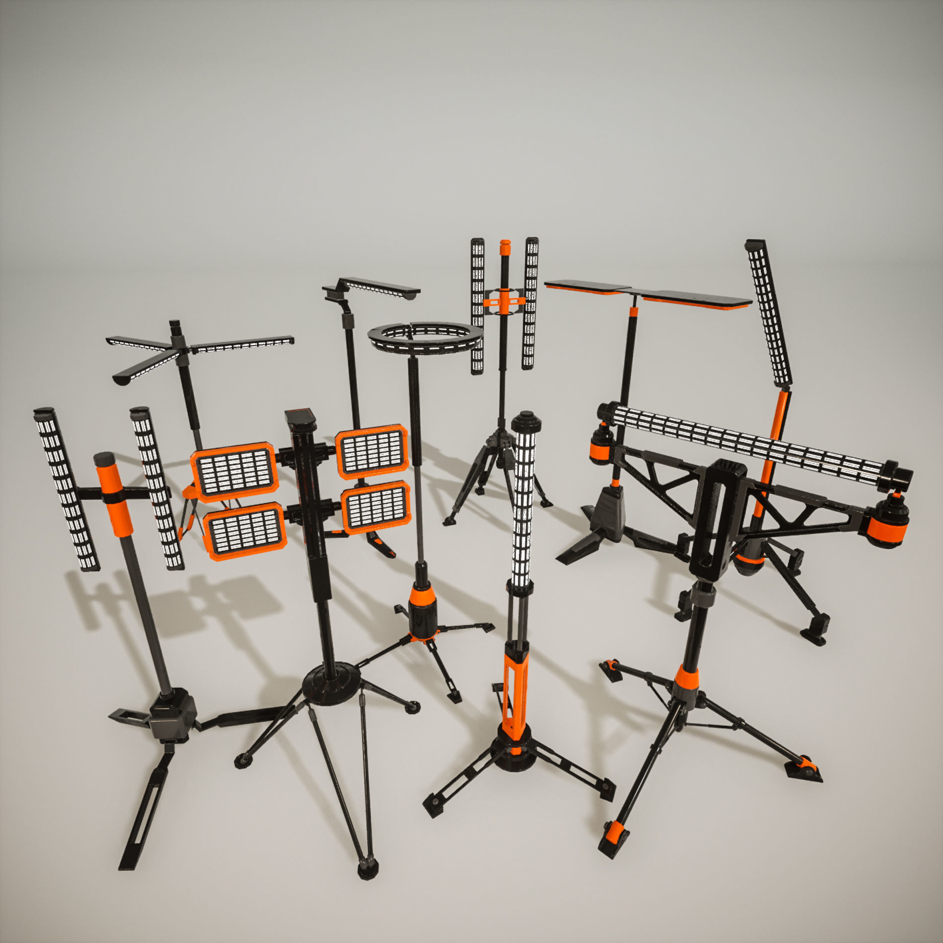 SciFi Lamps Props 3D model | CGTrader