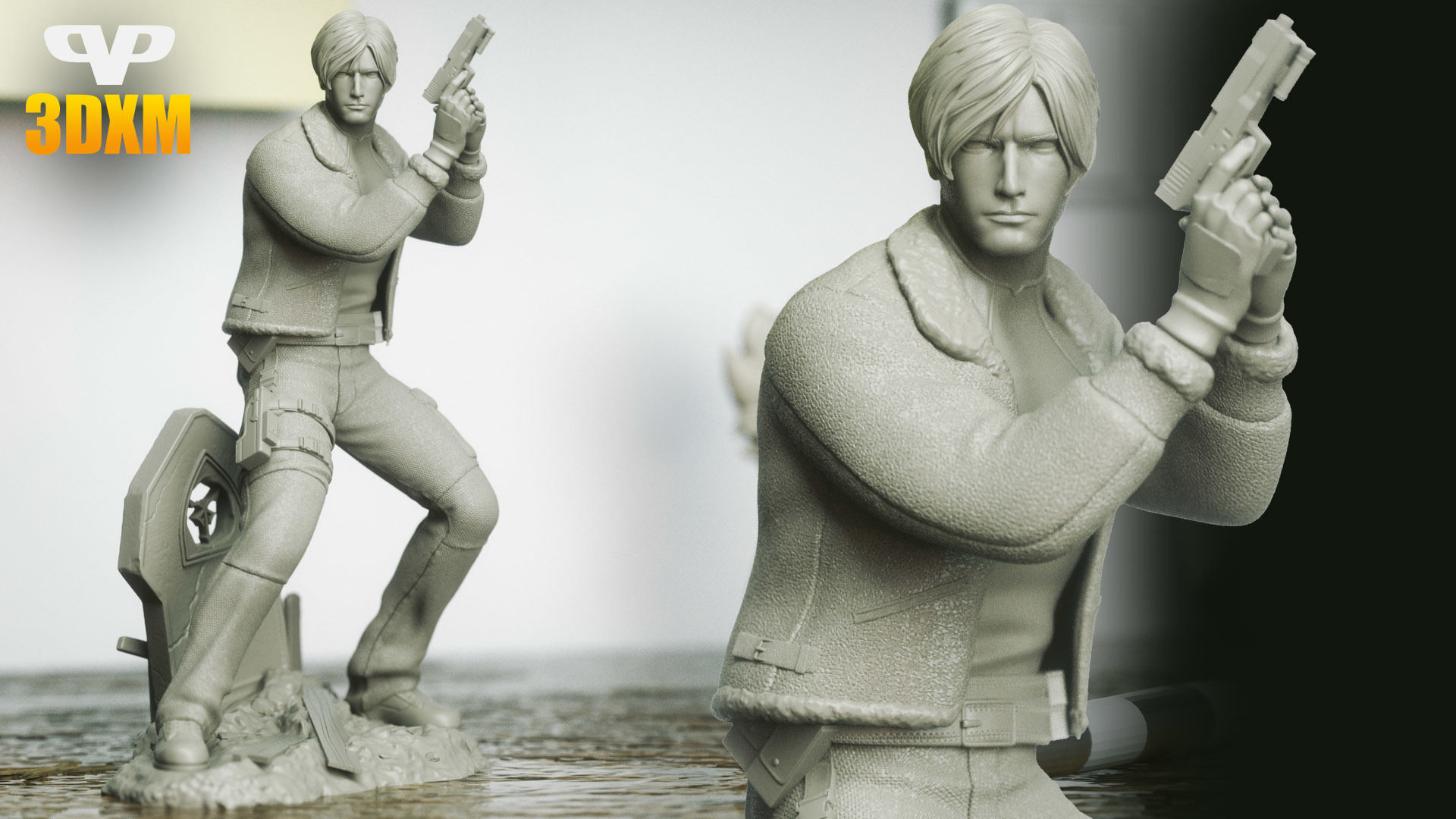 Leon RE4 STL for 3D Printing 3DXM ChibiSTL 3D model 3D printable | CGTrader