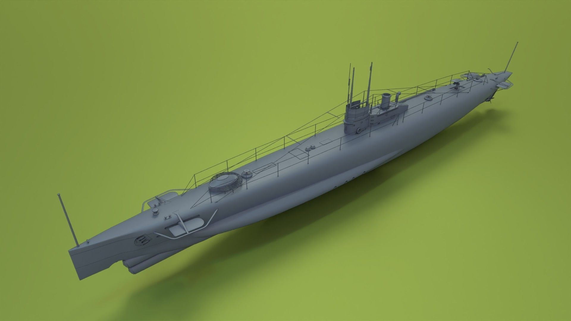 3D model HMS Swordfish Submarine VR / AR / low-poly | CGTrader