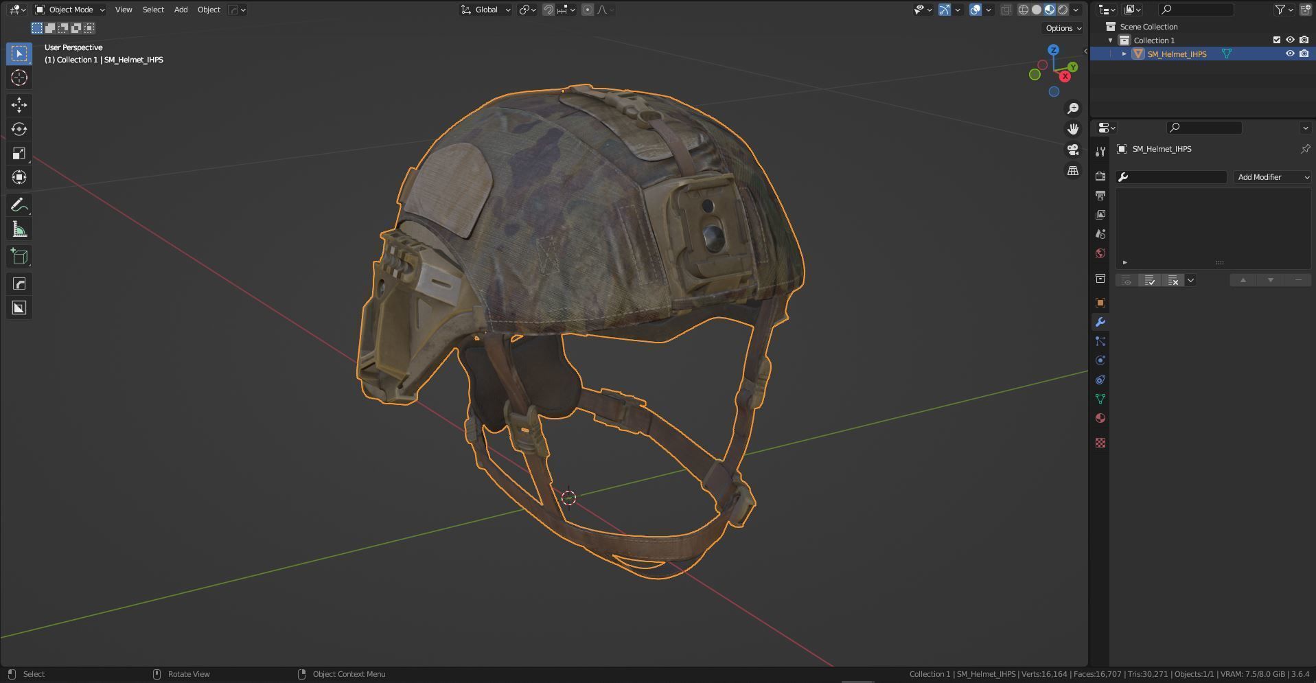 3D model IHPS US ARMY HELMET VR / AR / low-poly | CGTrader
