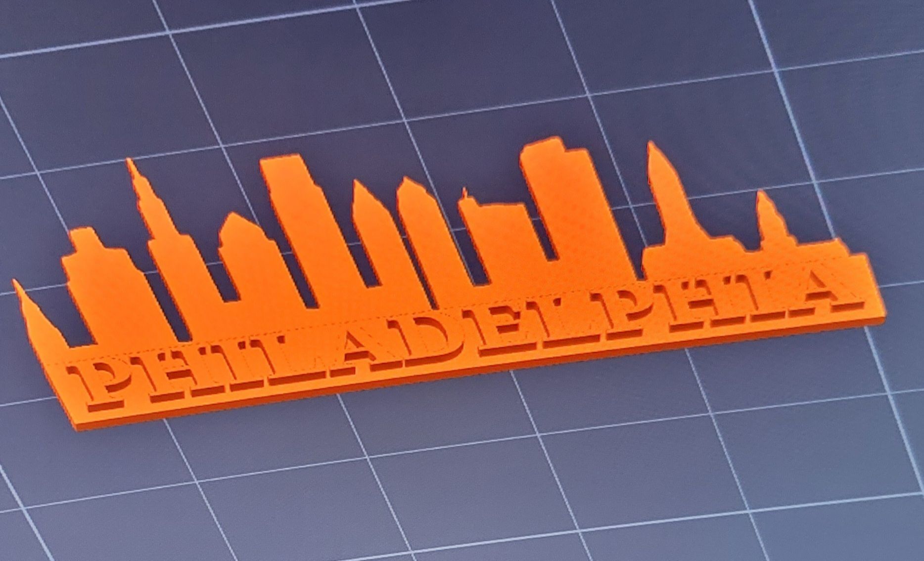 Philadelphia Skyline key chain starter 3D model 3D printable | CGTrader