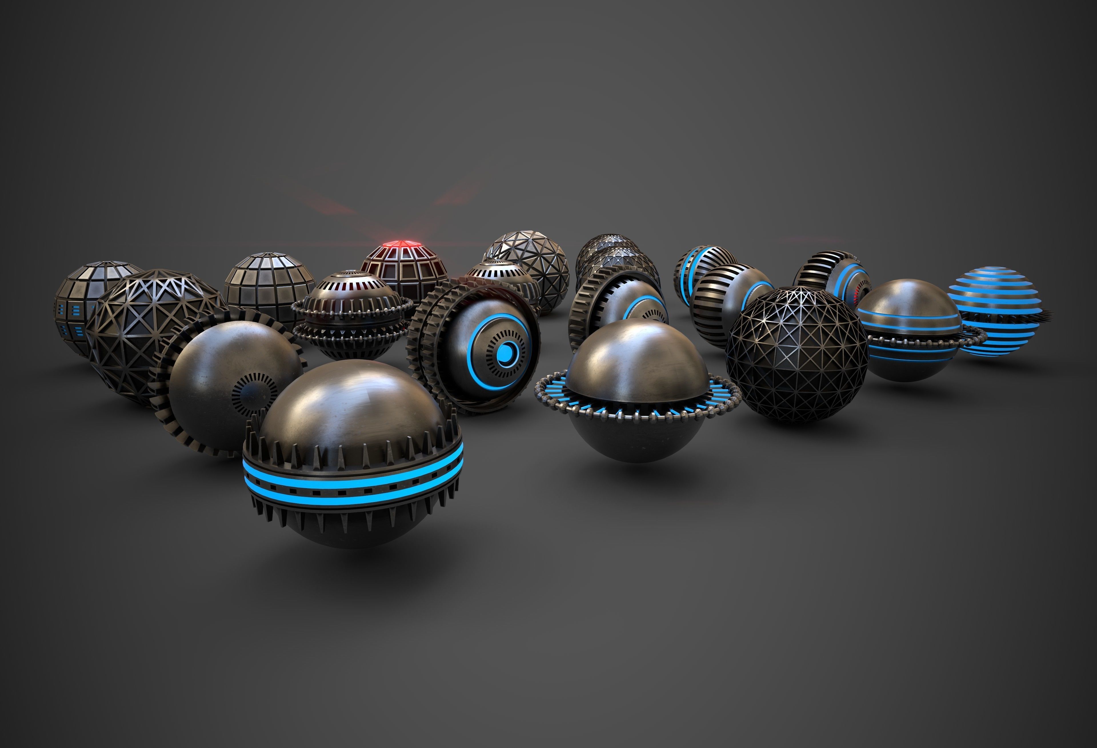 3D model Sci-Fi Sphere Collection Metal One VR / AR / low-poly | CGTrader