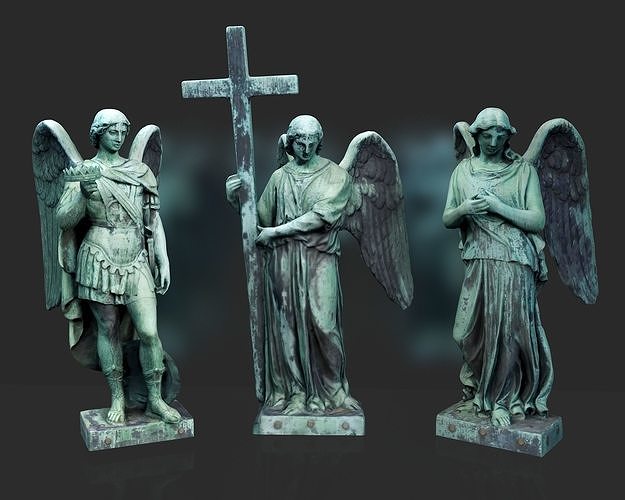 Photogrammetry angels statues 3D model | CGTrader