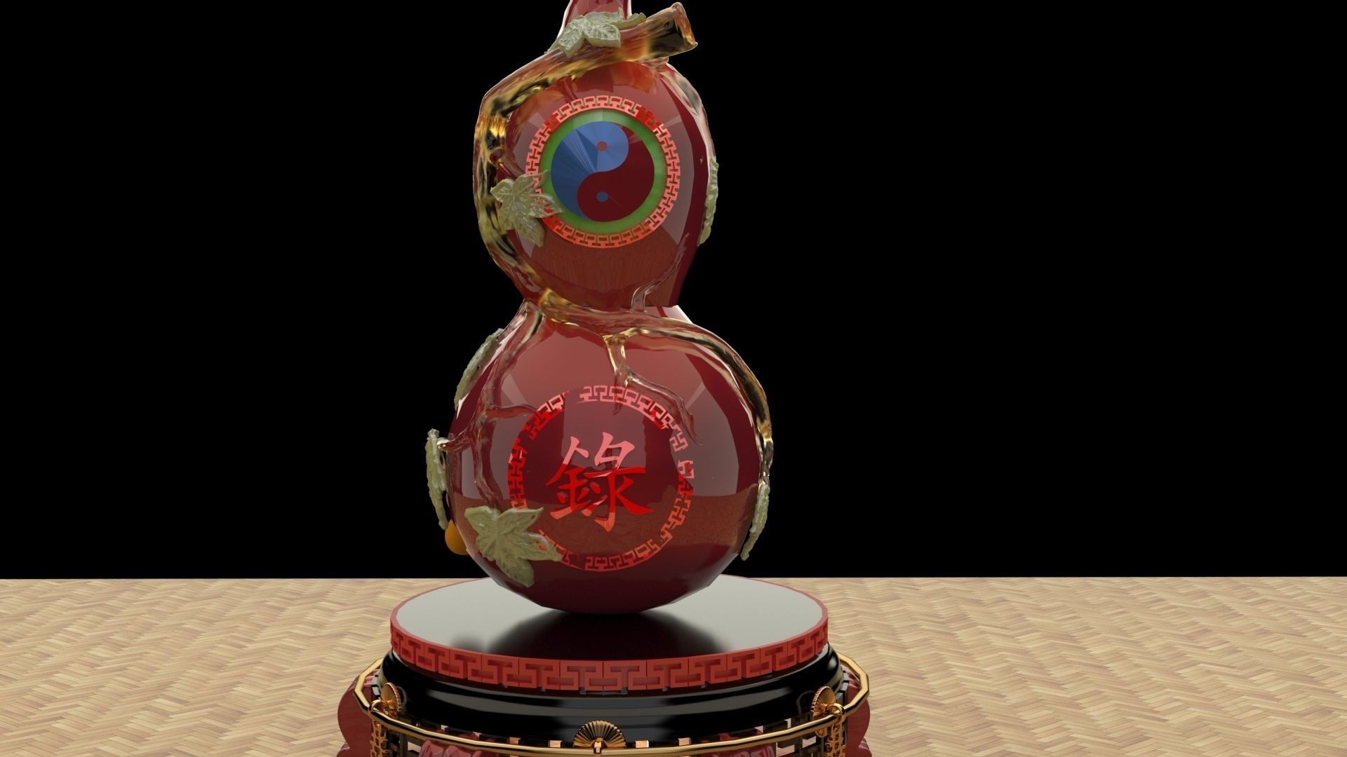 Chinese gourd 3D 3D model | CGTrader