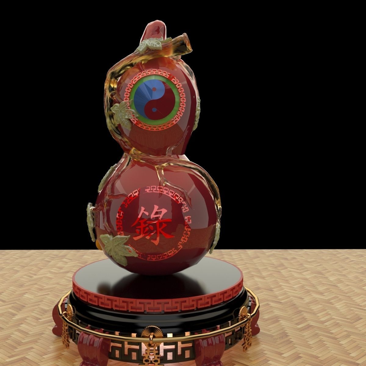 Chinese gourd 3D 3D model | CGTrader