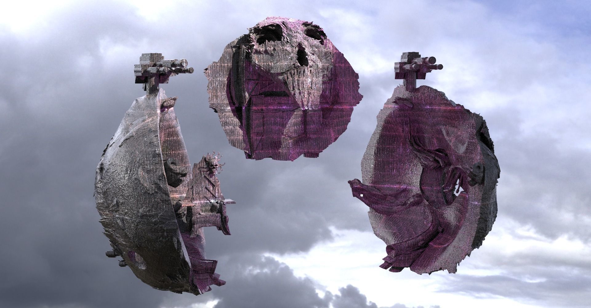 Nordor asteroid Shell exterior 3D model | CGTrader