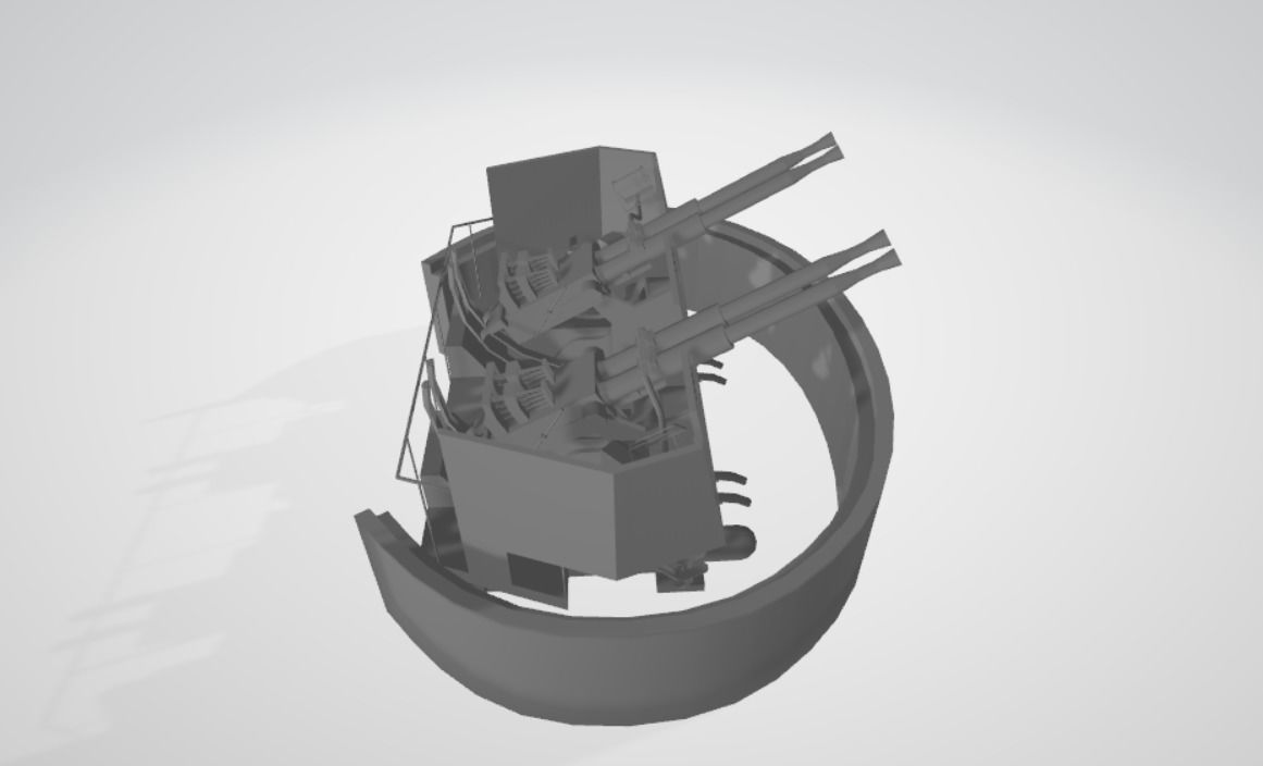 US AMERICAN BOFORS WW2 WITH SHIELD 3D model 3D printable | CGTrader