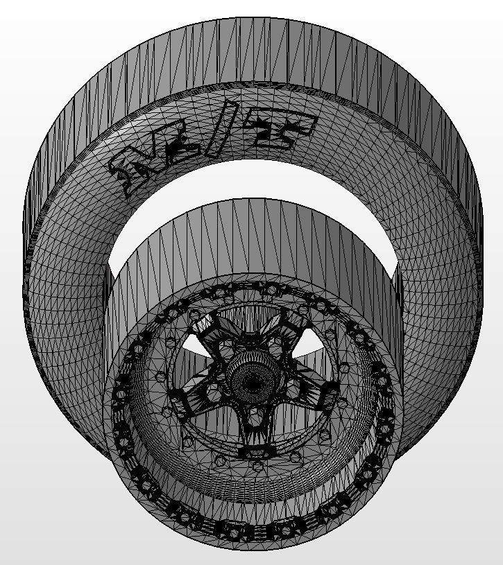 Wheels Keizer Verbrand for scale model of dragster 3D model 3D ...