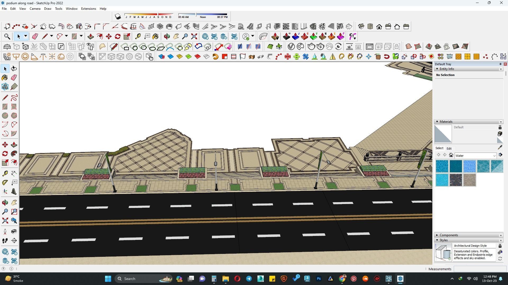 Asphalt Road Section Free 3d Model 3D model | CGTrader