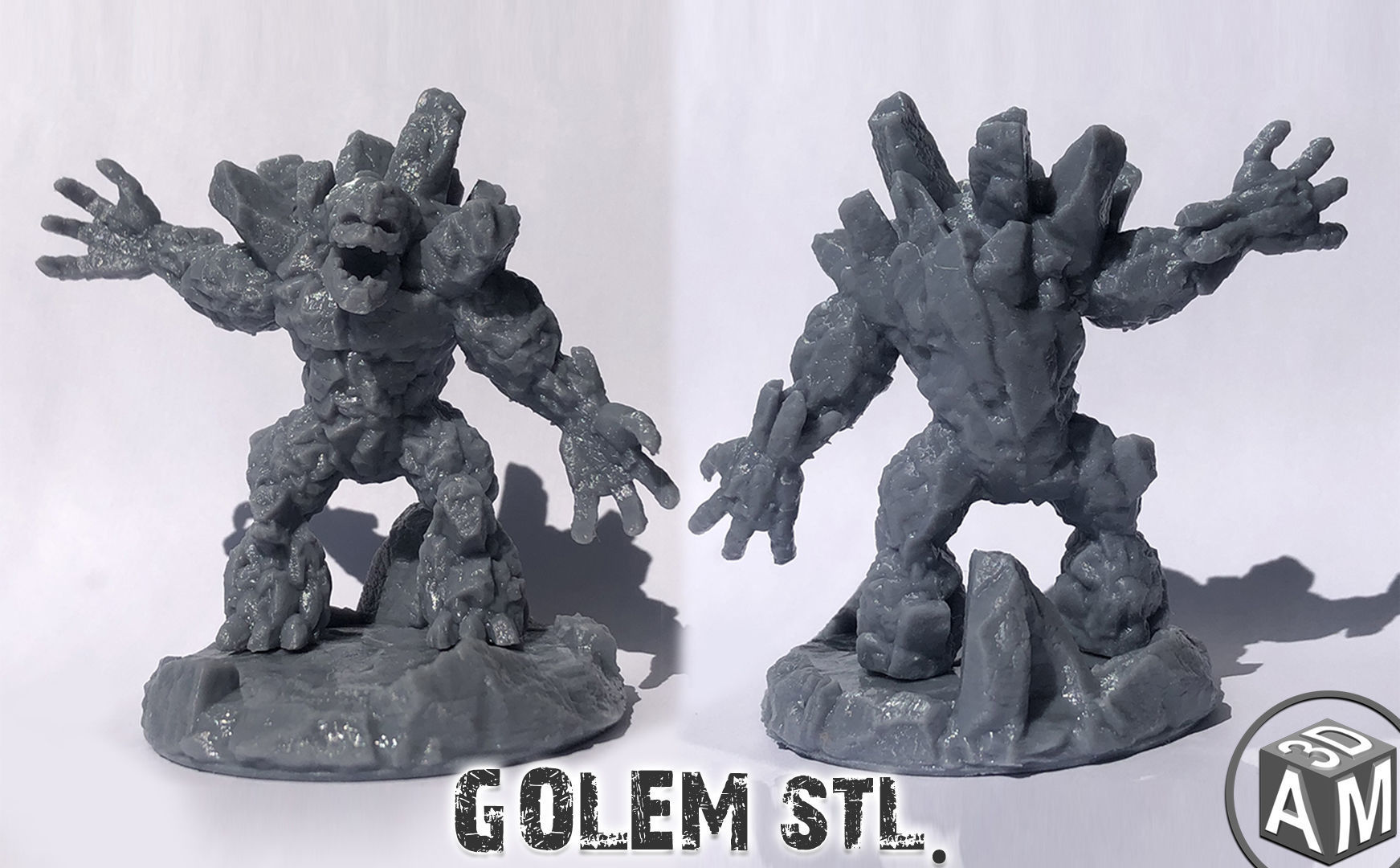 Golem attack 3D model 3D printable | CGTrader