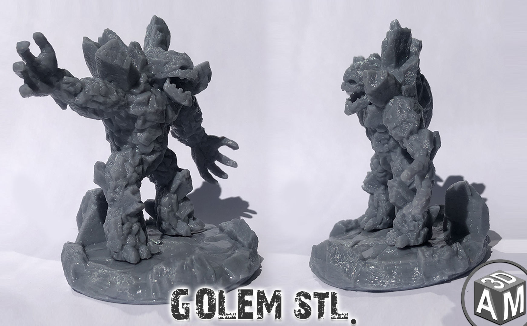 Golem attack 3D model 3D printable | CGTrader