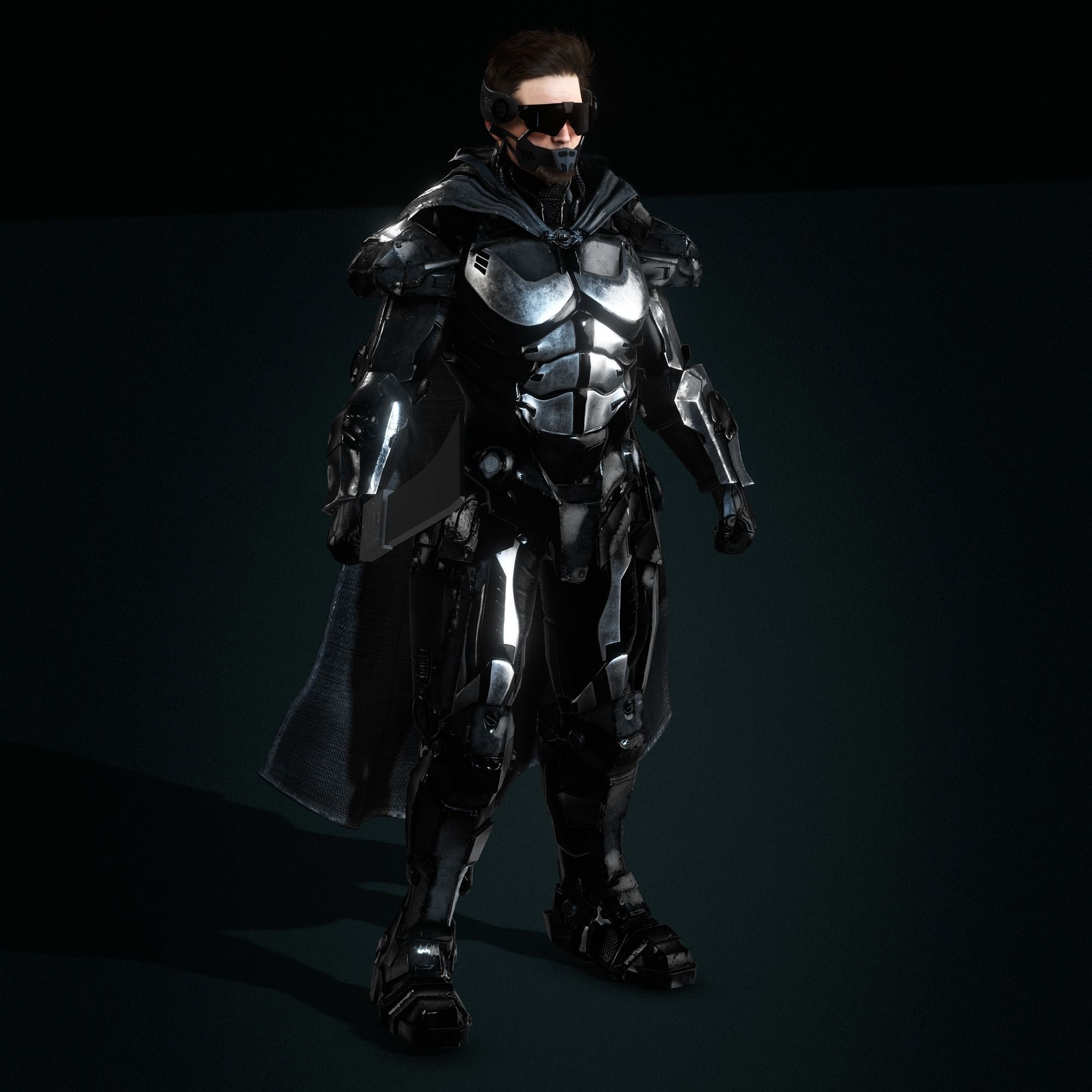 3d Model Sci Fi Assassin Character Vr Ar Low Poly Cgtrader 1493