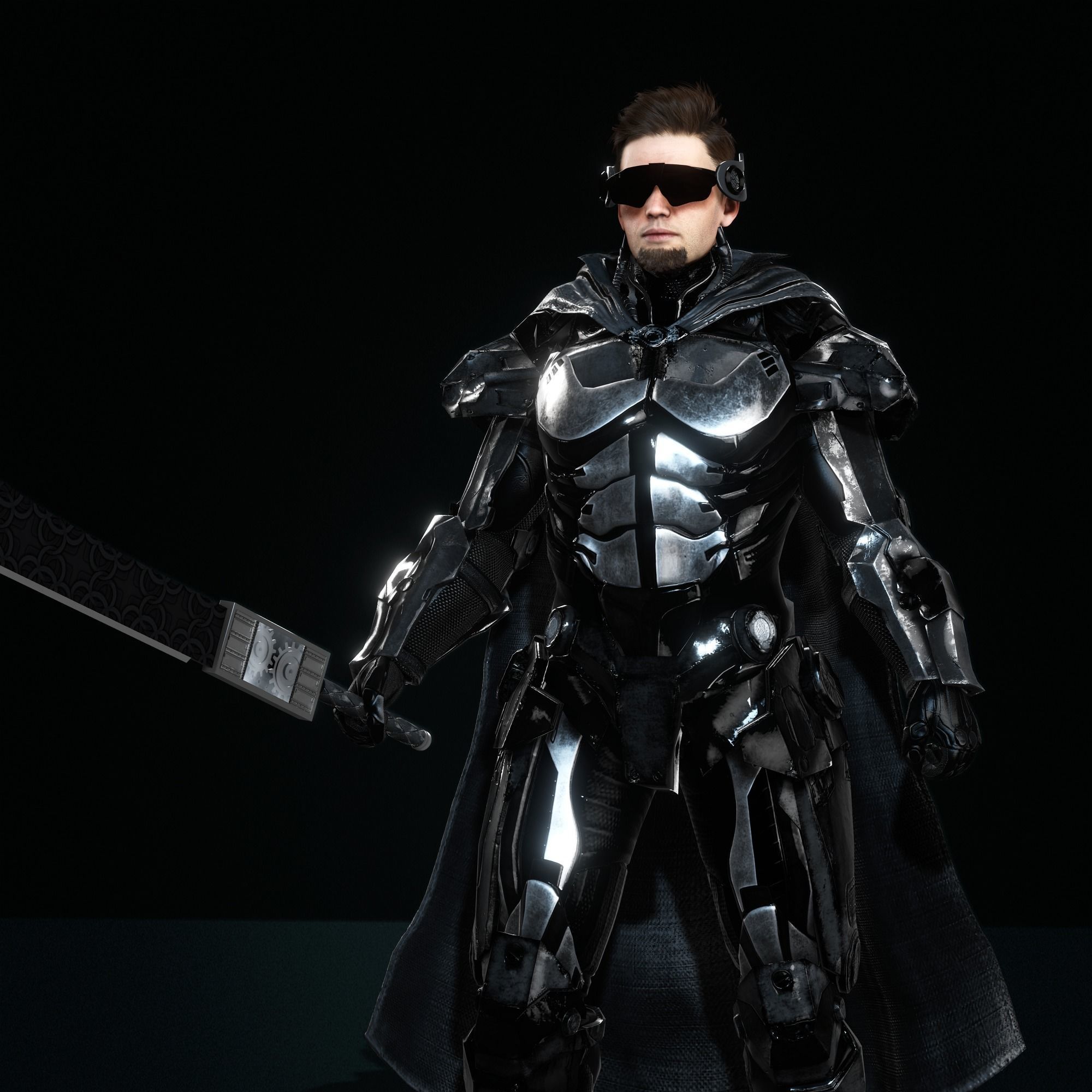 3d Model Sci Fi Assassin Character Vr Ar Low Poly Cgtrader 8825