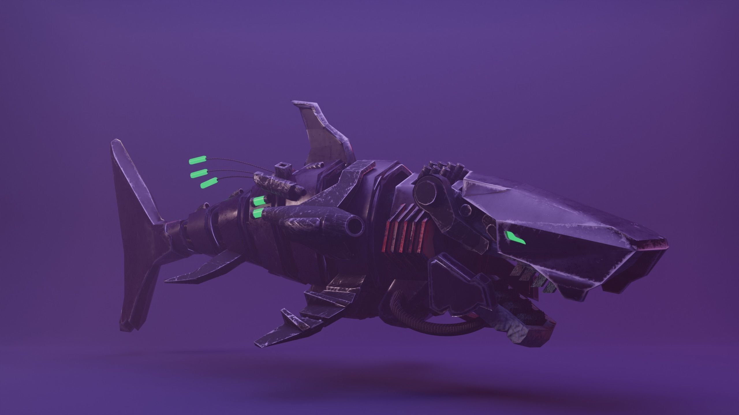 3D model Sea Horror Scary Robo Shark VR / AR / low-poly | CGTrader