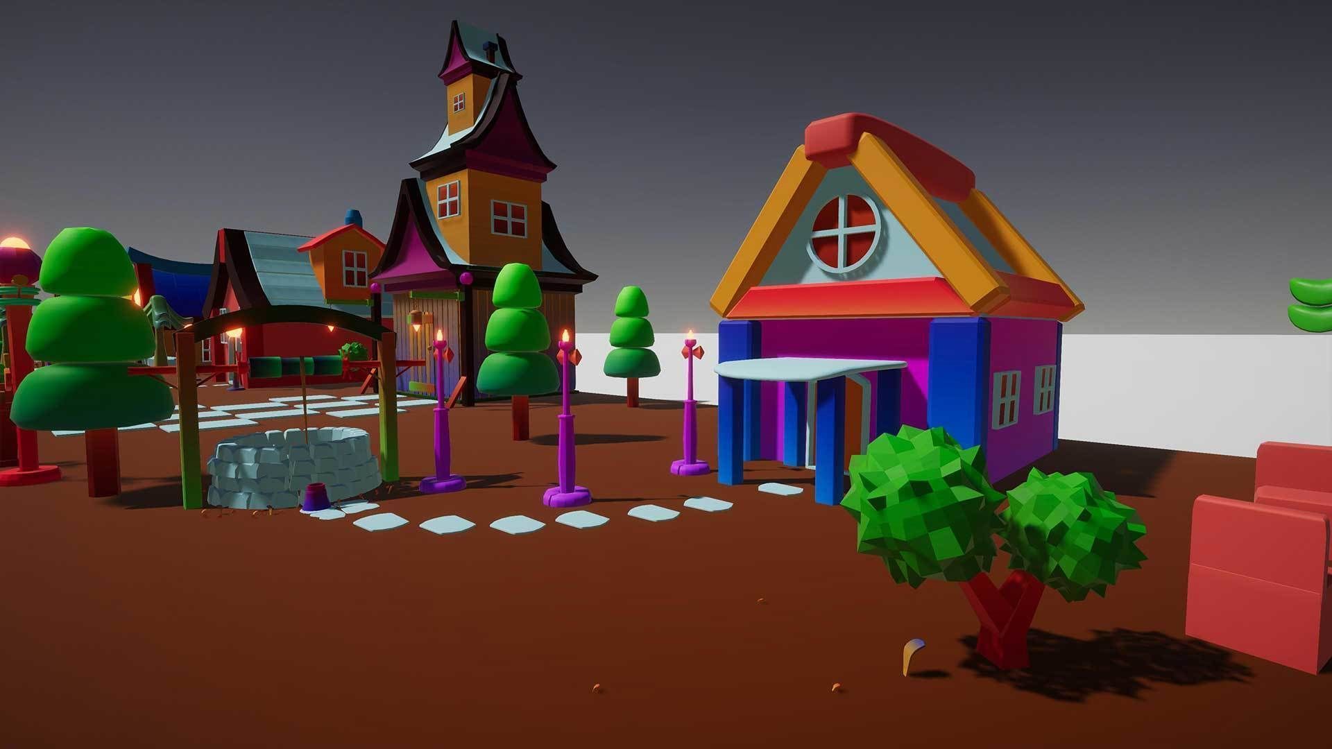 Fantasy Low Poly Environment 3D model | CGTrader