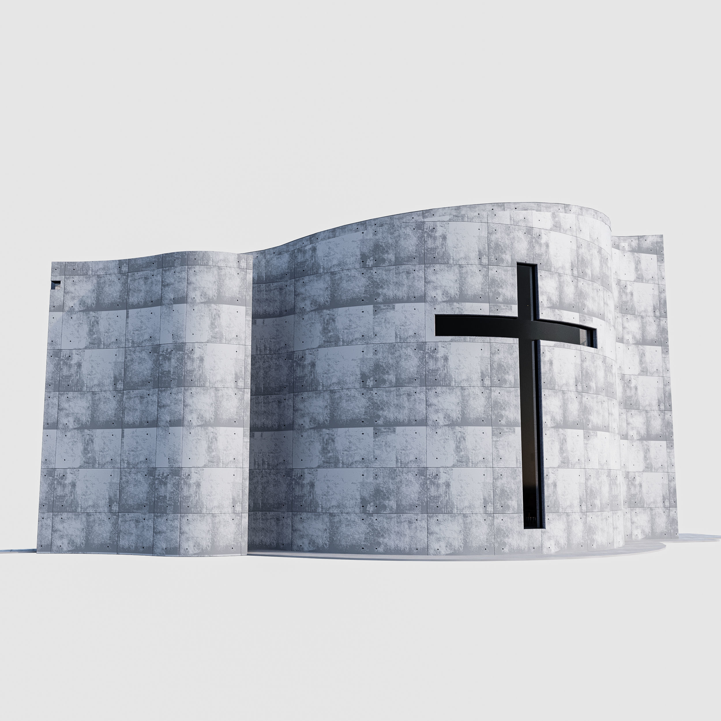 3D model Modern Church With Interior VR / AR / low-poly | CGTrader