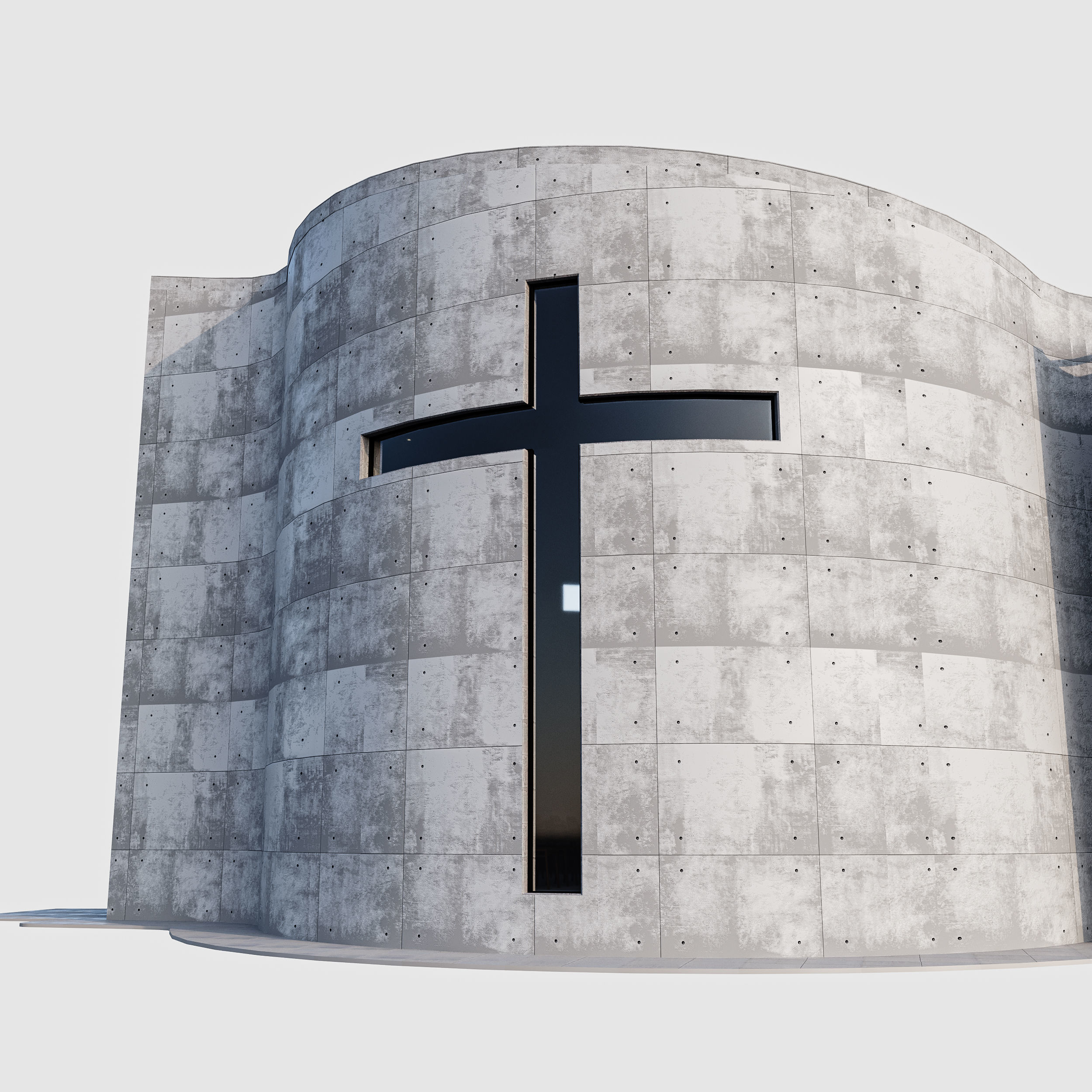 3D model Modern Church With Interior VR / AR / low-poly | CGTrader