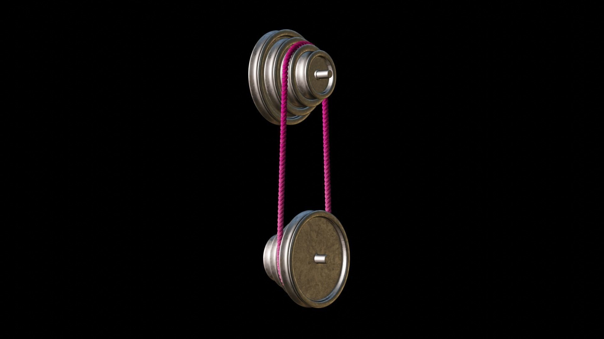 Mechanical Pulley Animated 5 3D model animated | CGTrader