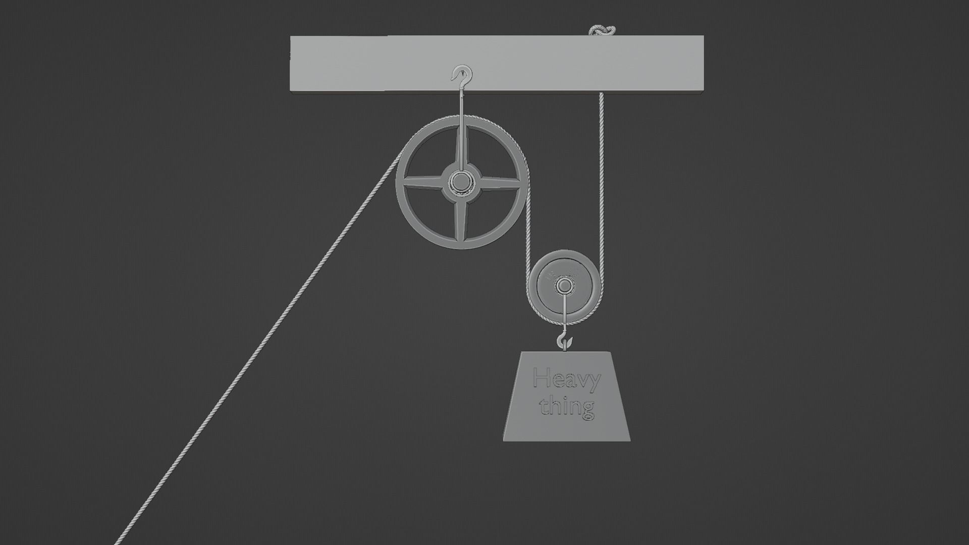 Mechanical Pulley Animated 6 3D model animated | CGTrader