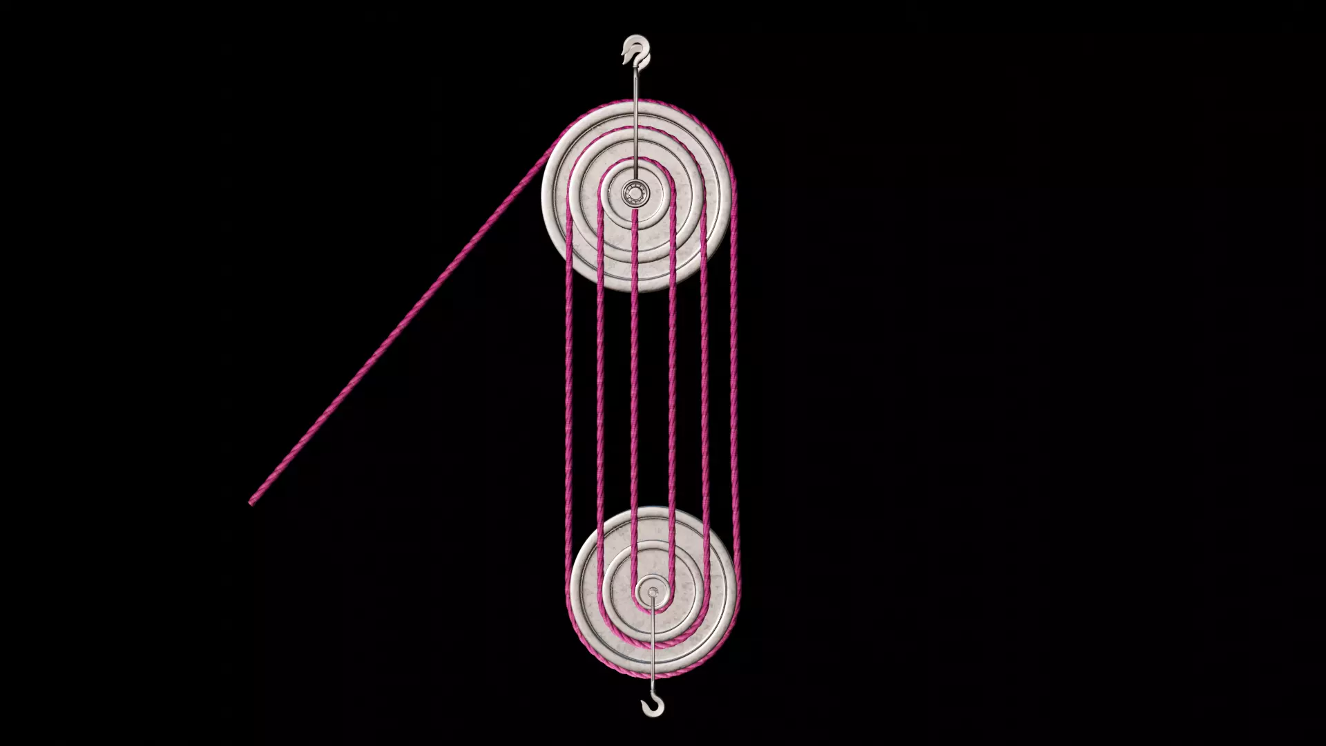 Mechanical Pulley Animated 7 3D model animated | CGTrader