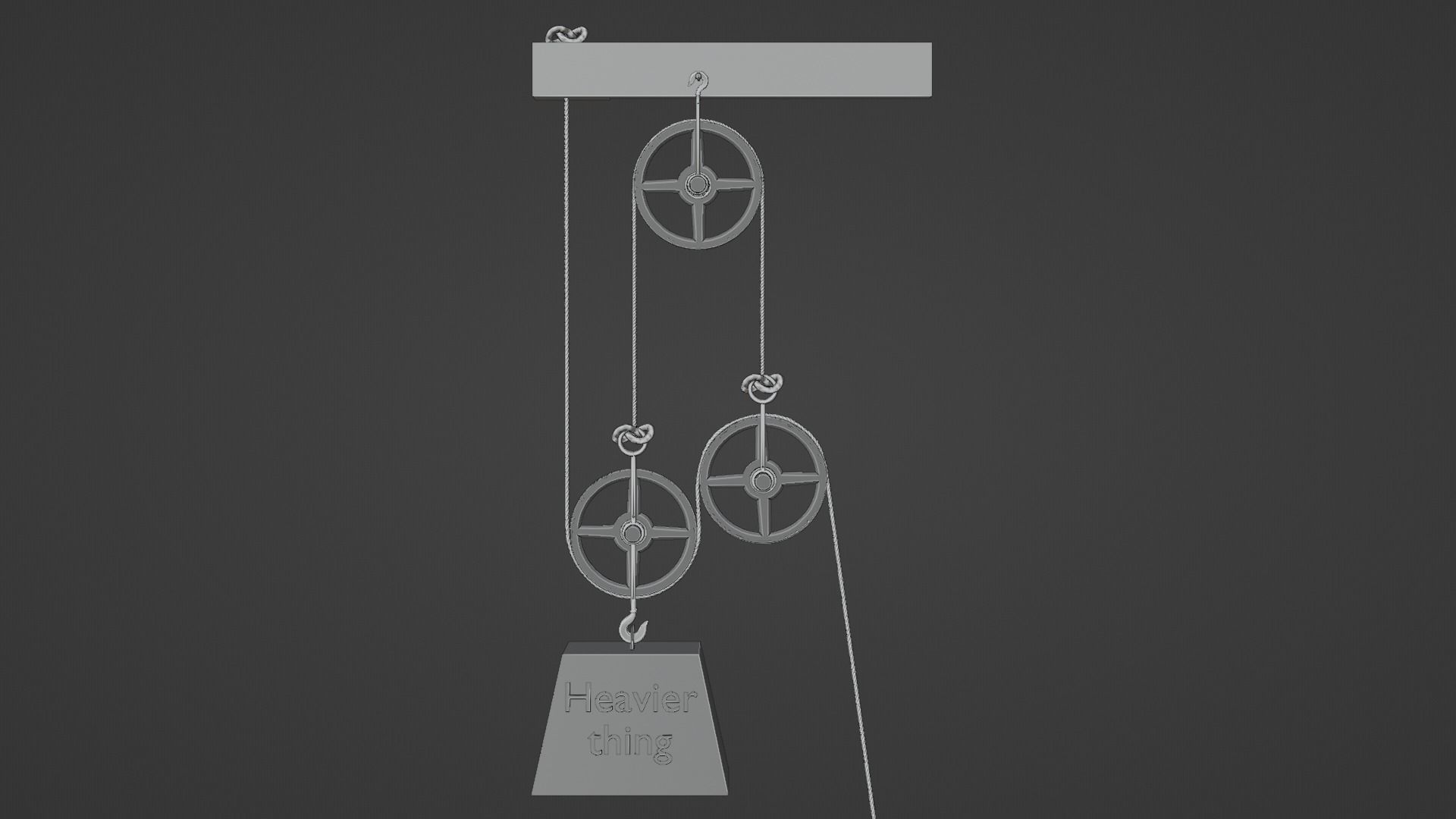 Mechanical Pulley Animated 8 3D model animated | CGTrader
