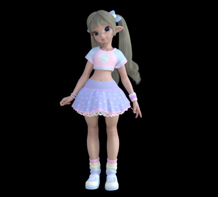 Penny cute doll 3D model 3D printable | CGTrader