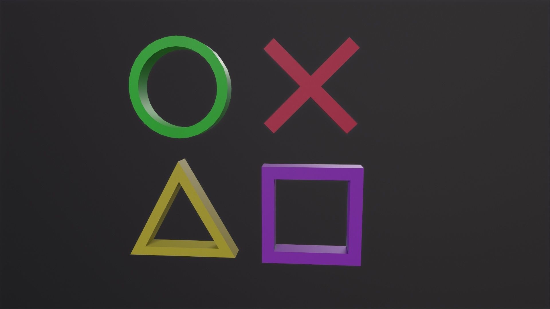 3D model Playstation Button Symbols 3D Model VR / AR / low-poly | CGTrader