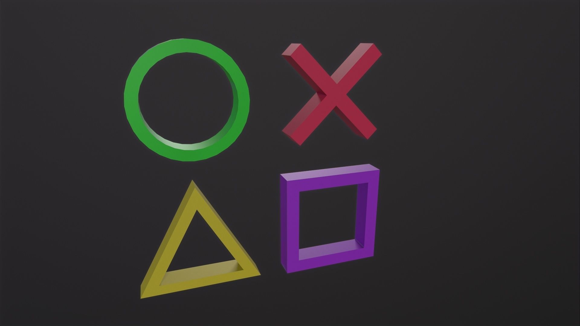 3D model Playstation Button Symbols 3D Model VR / AR / low-poly | CGTrader