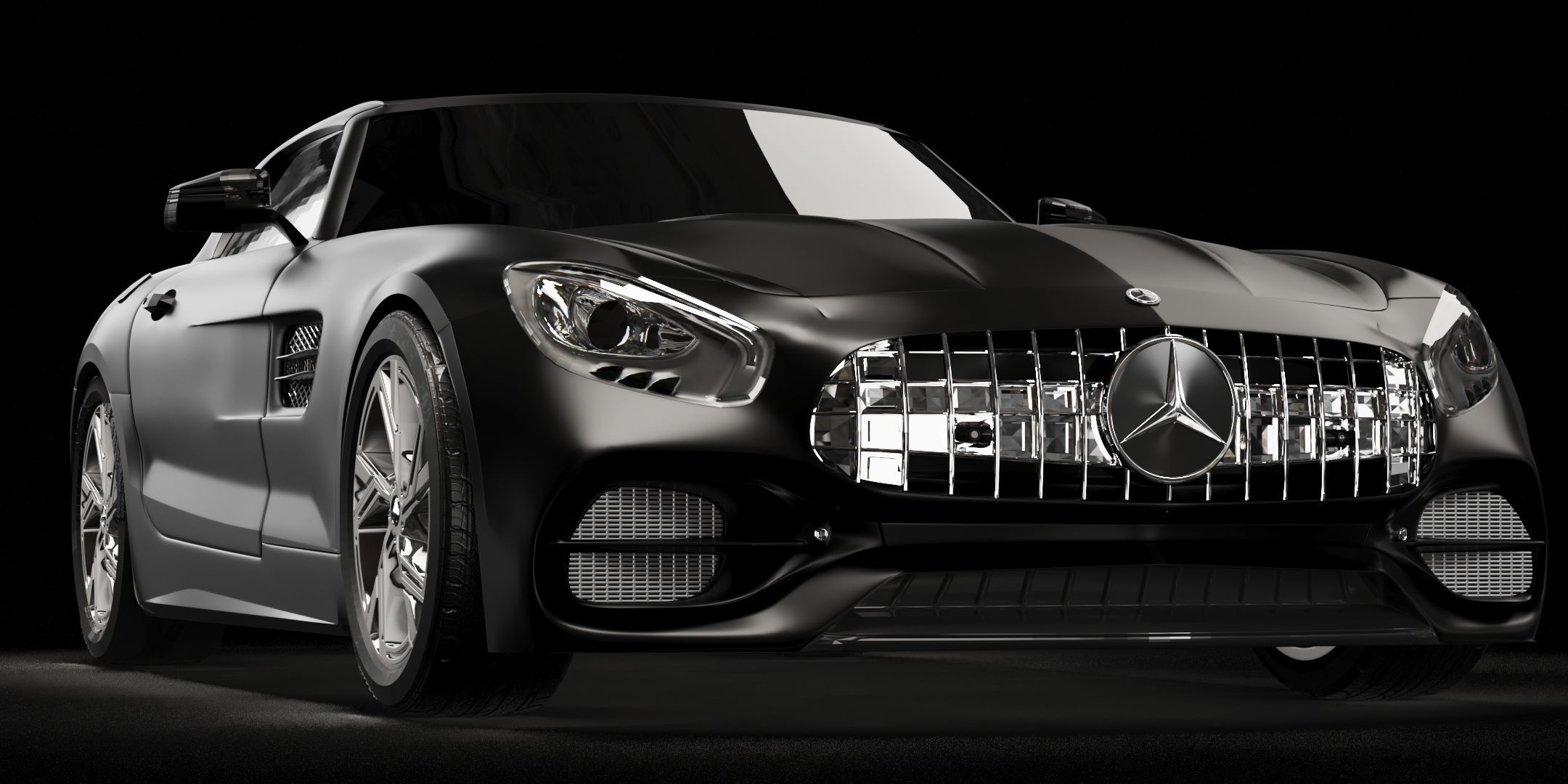 car Mercedes Benz AMG 3D model rigged | CGTrader