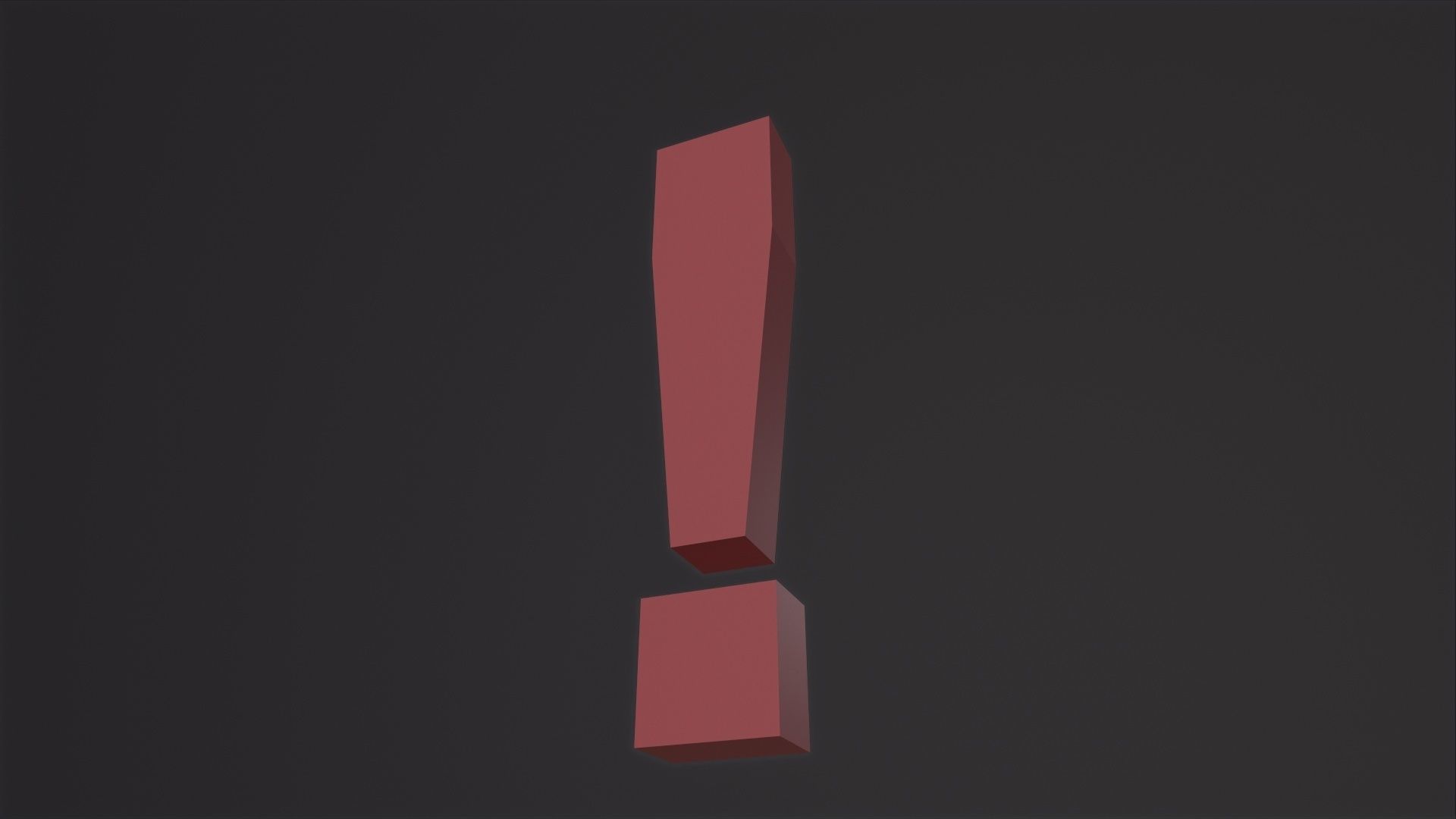 3D model Exclamation Mark 3D Model VR / AR / low-poly | CGTrader