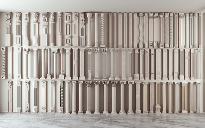 Classical greek columns 3D model 3D model | CGTrader