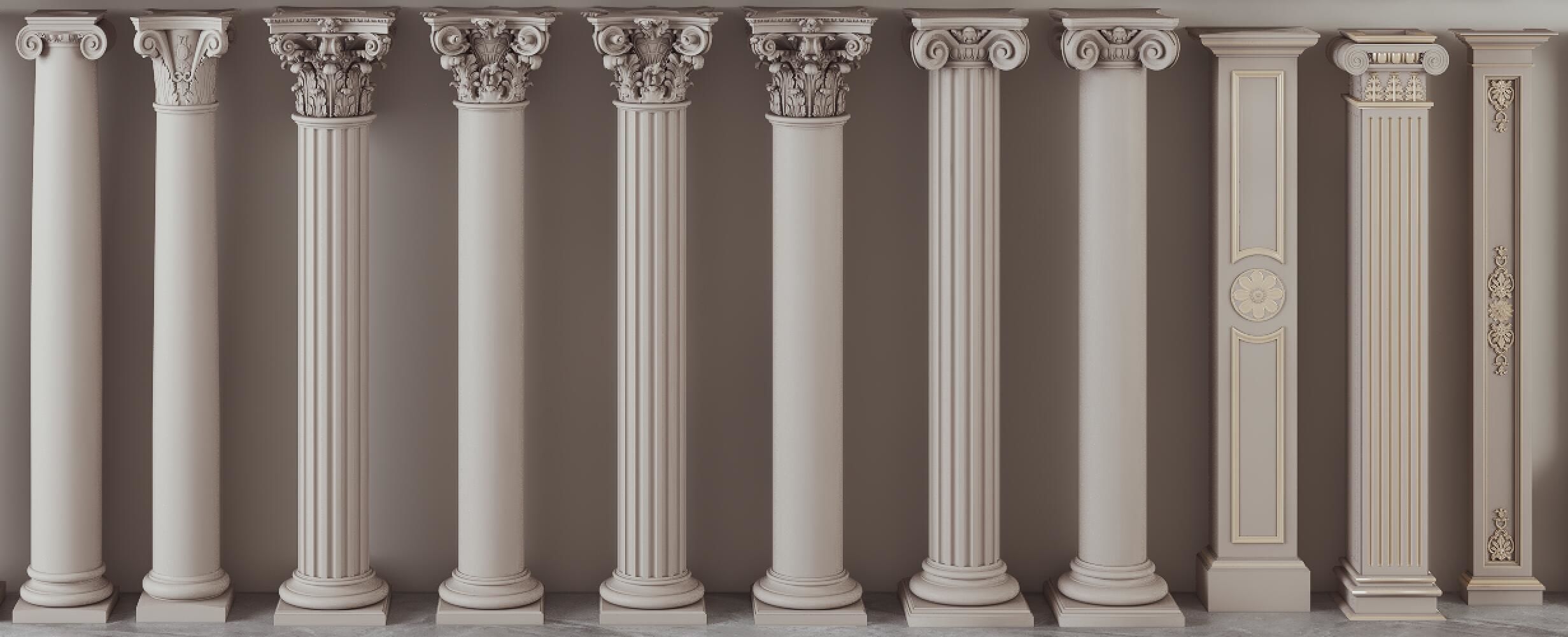 Classical greek columns 3D model 3D model | CGTrader