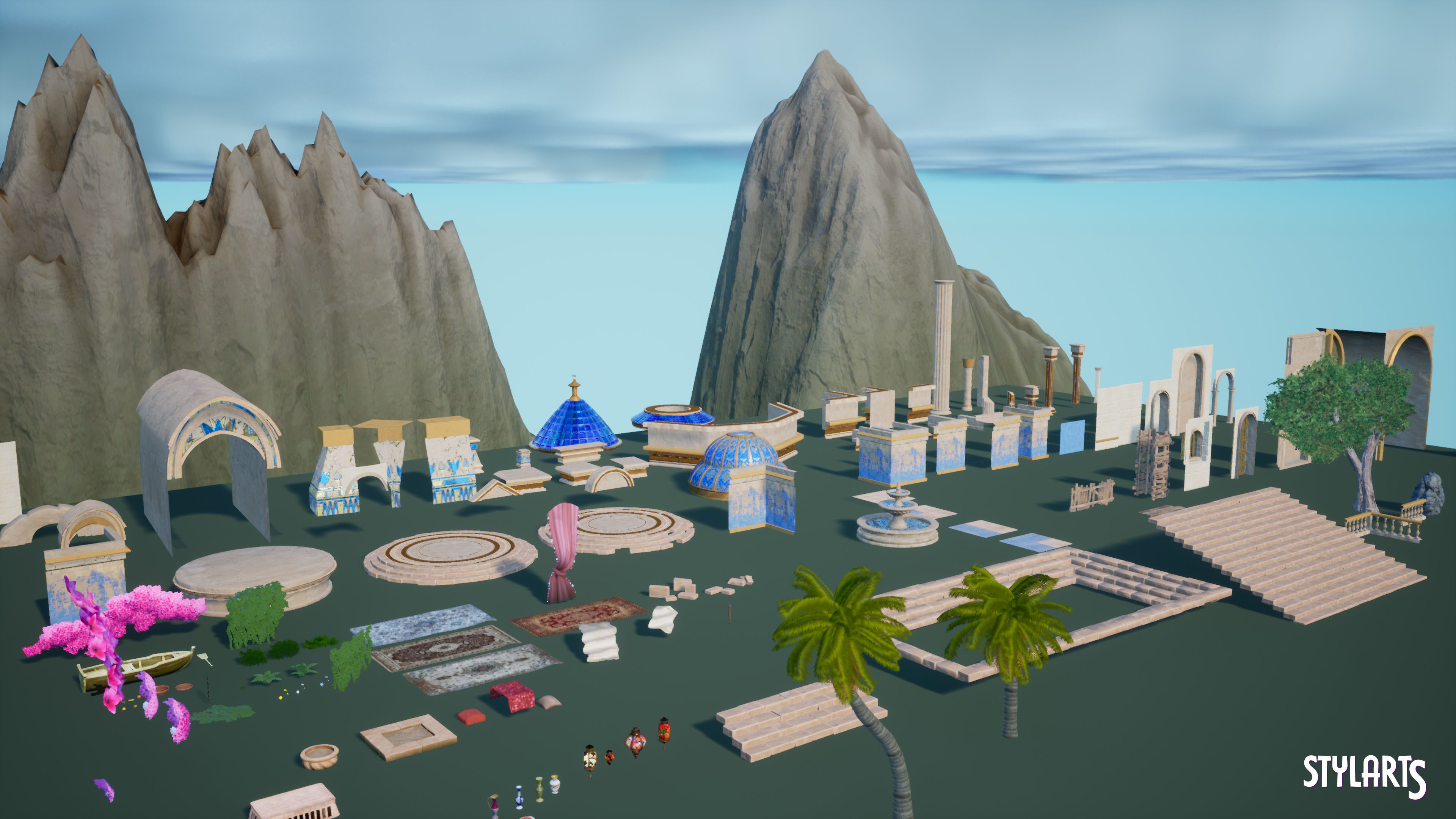 3D model Stylized Paradise Gardens VR / AR / low-poly | CGTrader